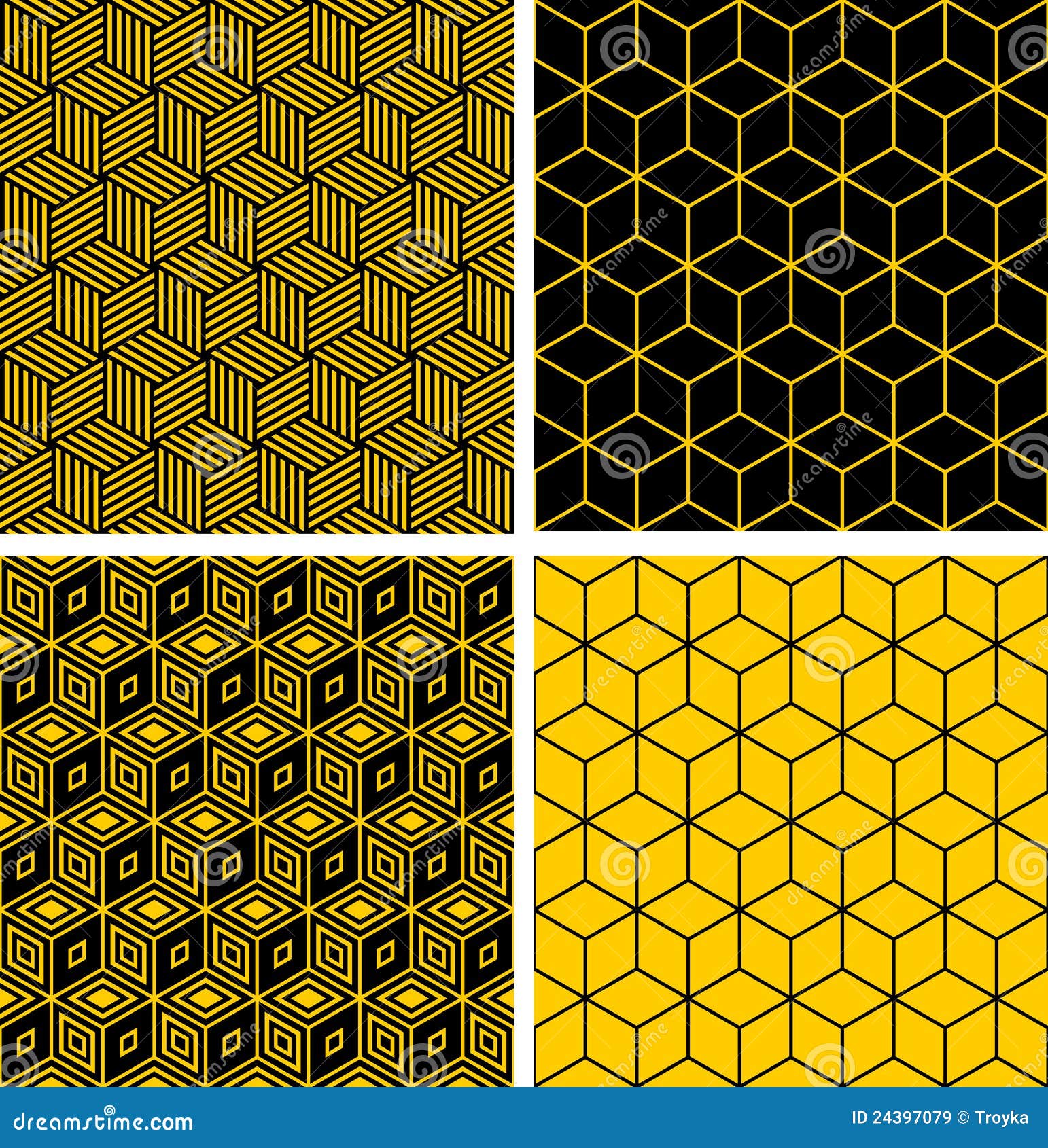 Seamless Patterns with Optical Illusion Effect. Stock Vector ...