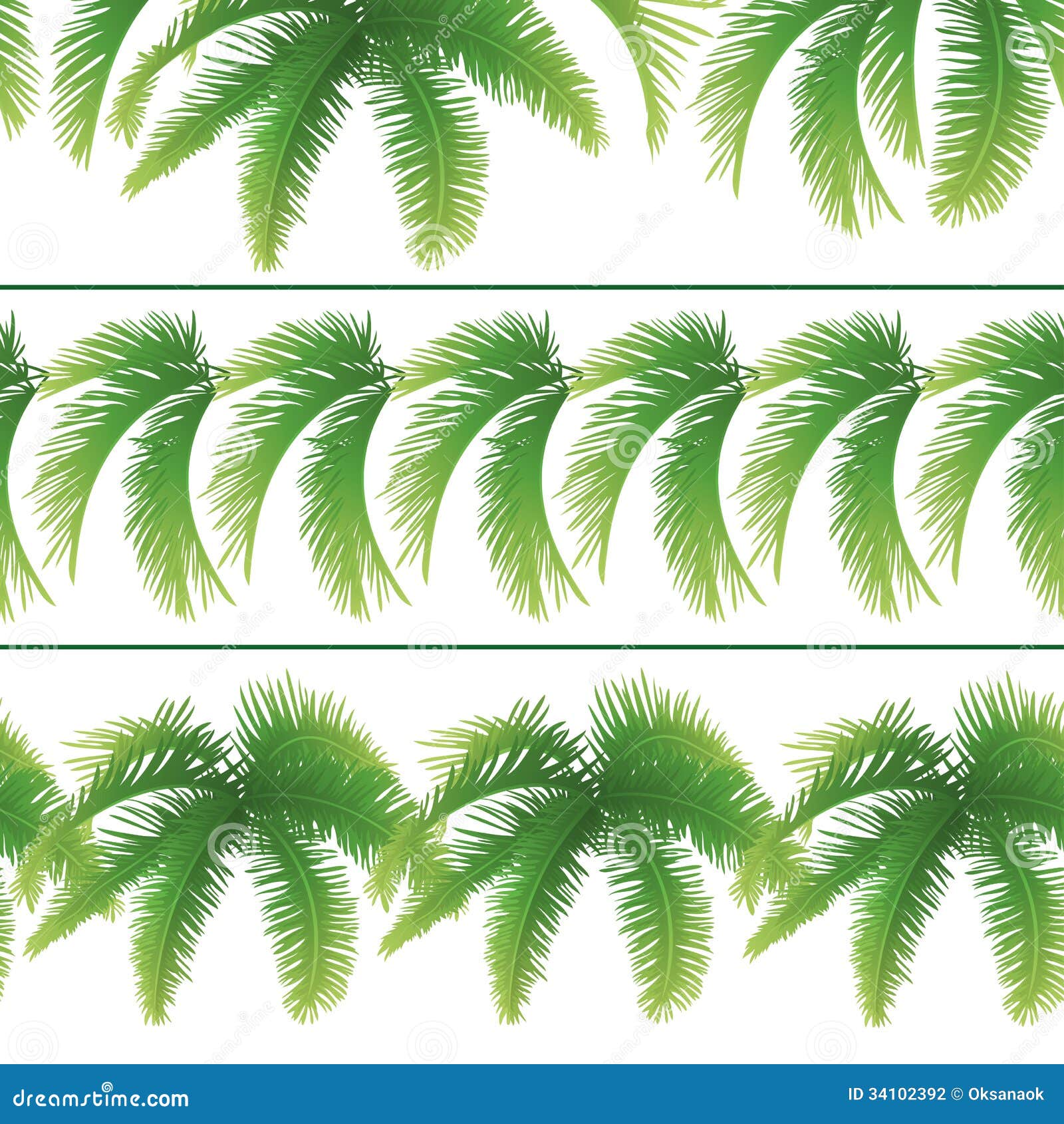Seamless Patterns, Palm Leaves Stock Photography - Image: 34102392