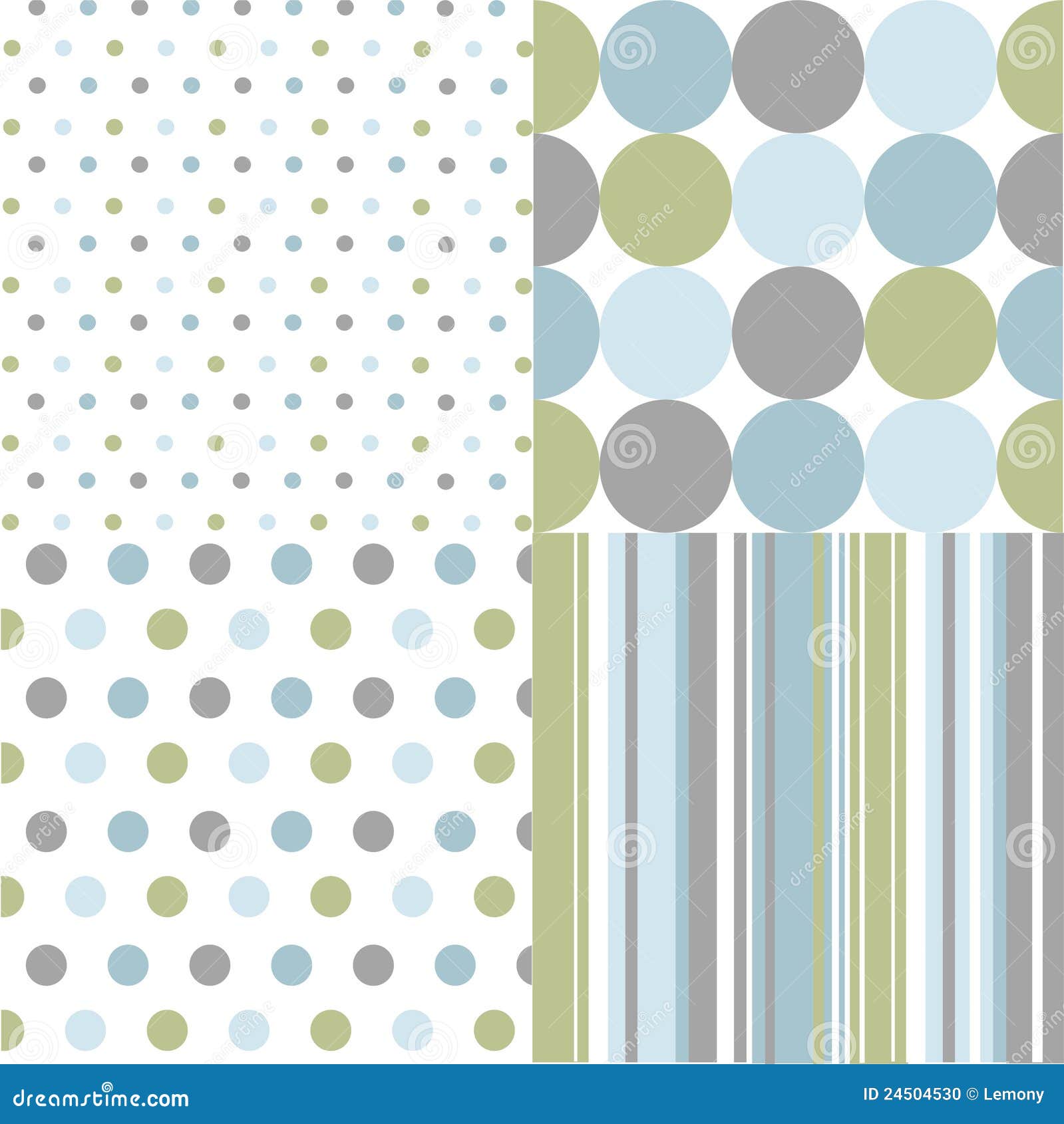 Seamless Patterns, Polka Dots Stock Vector - Illustration of card ...