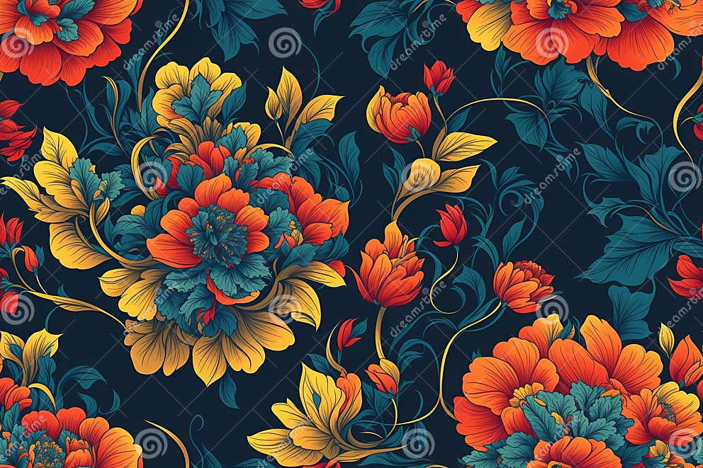 Seamless Patterns Repeating Patterns Design Fabric Floral Color ...