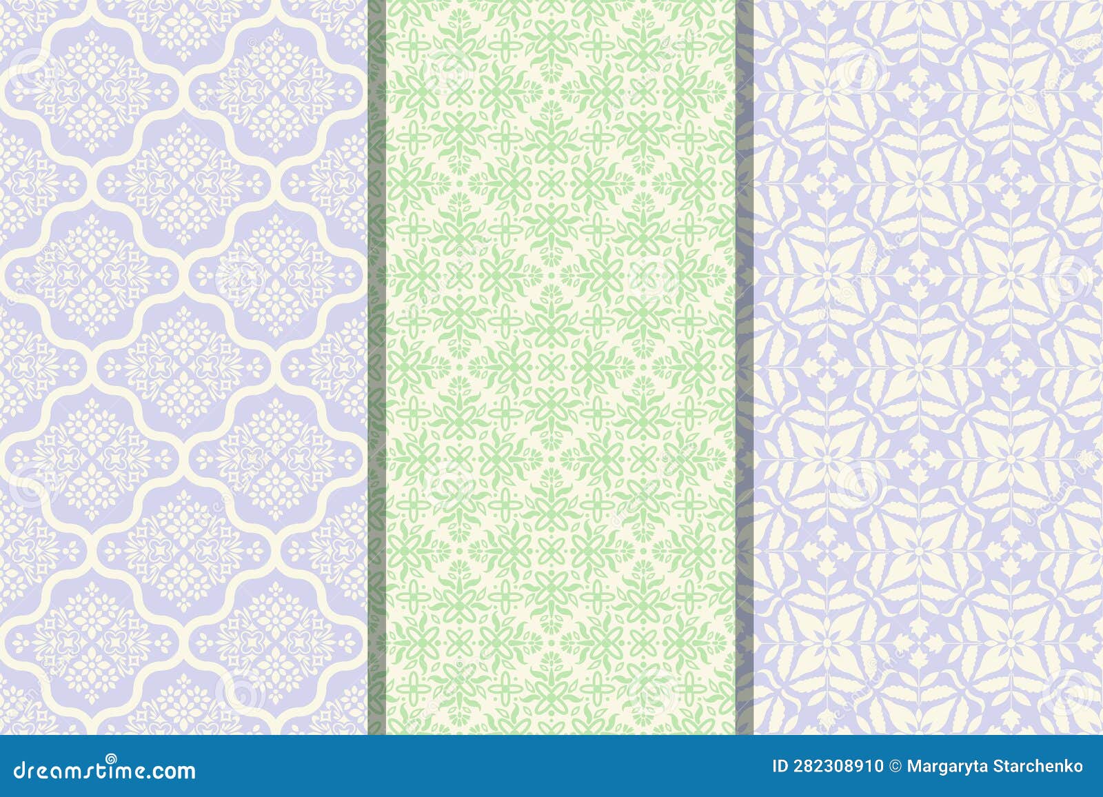 Seamless patterns set stock vector. Illustration of stylish - 282308910