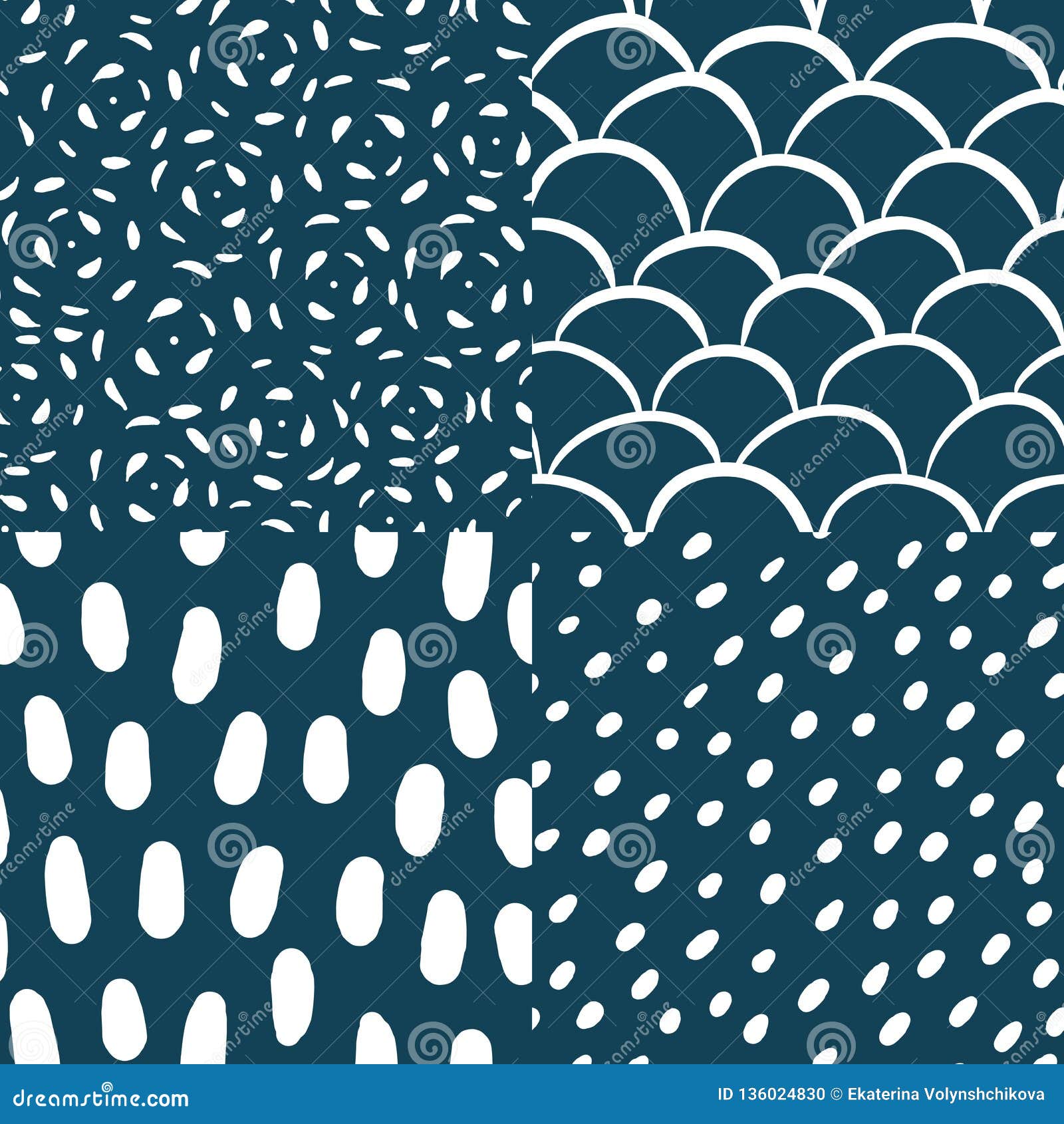 Seamless Patterns Set in Scandinavian Style. Abstract Patterns for ...