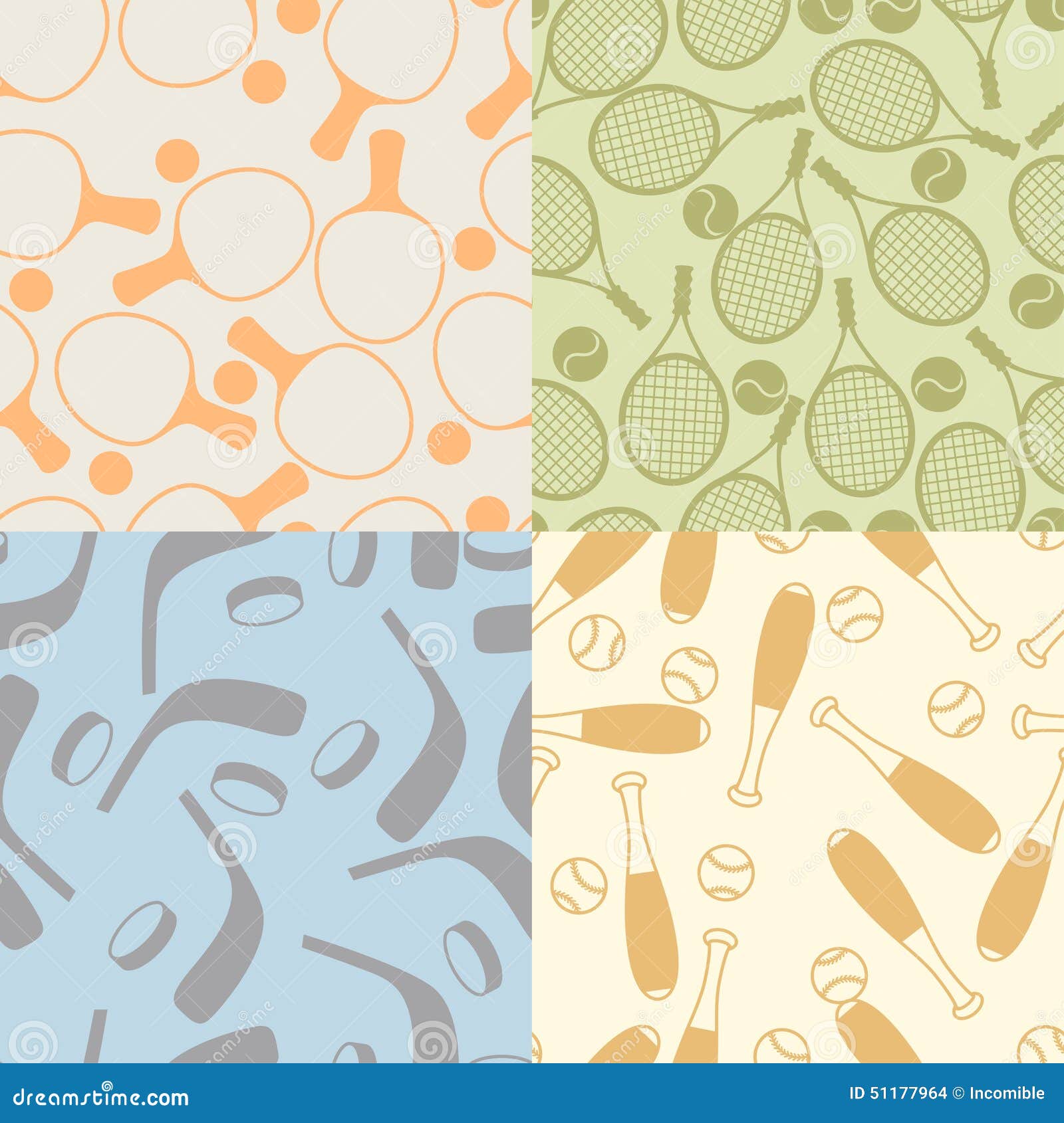Seamless Patterns of Sport Icons Stock Vector - Illustration of ...