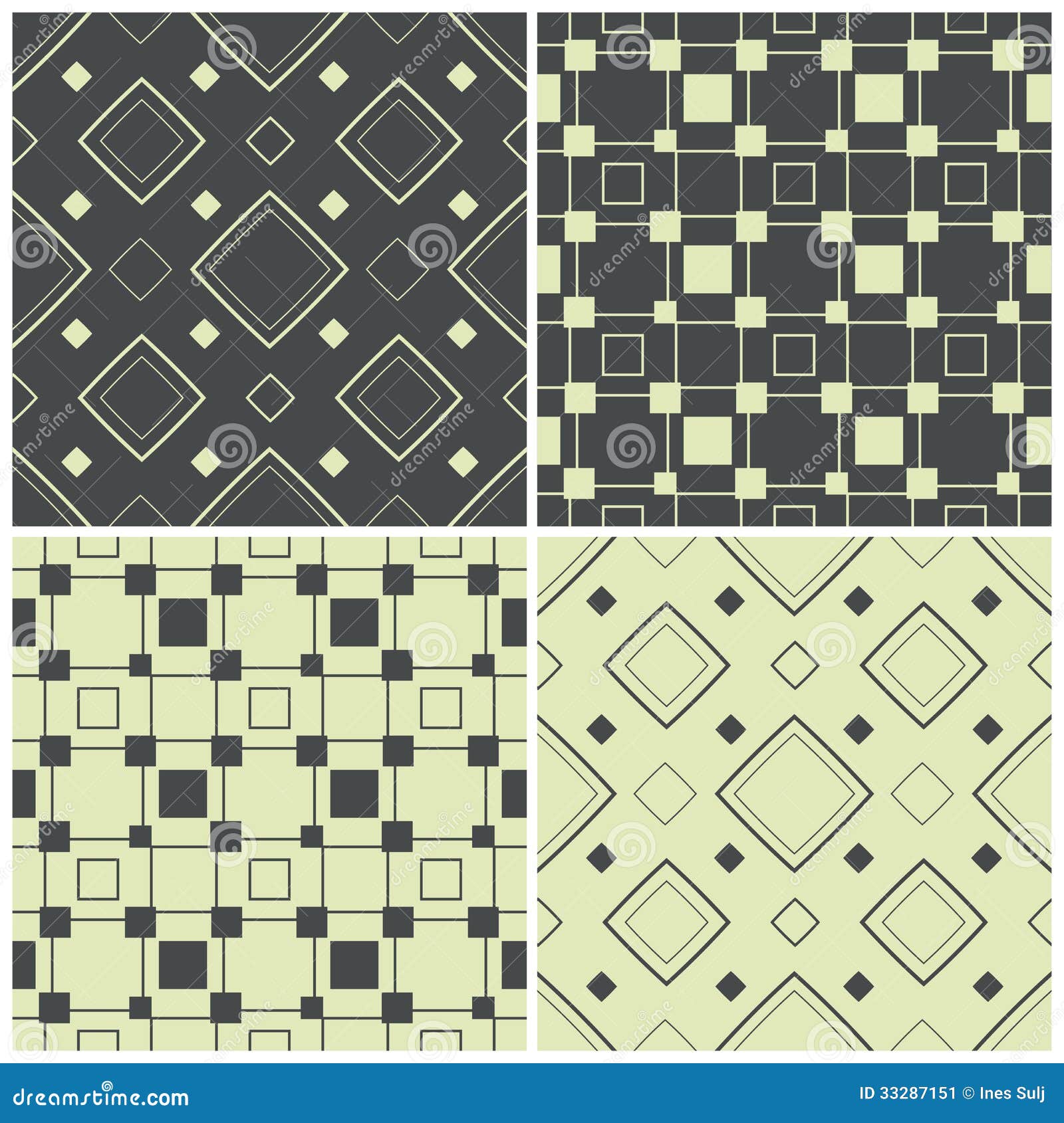 Seamless Patterns with Squares, Vector Illustration Stock Vector ...