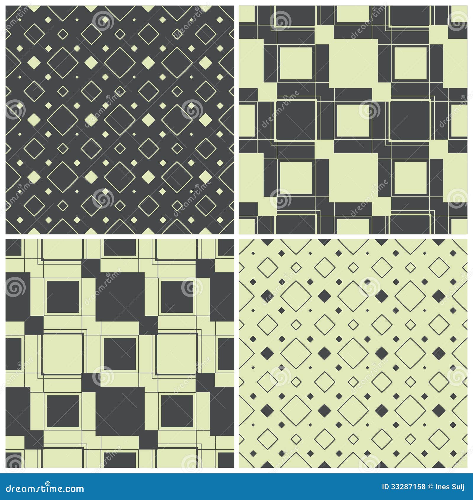 Seamless Patterns with Squares, Vector Illustration Stock Vector ...