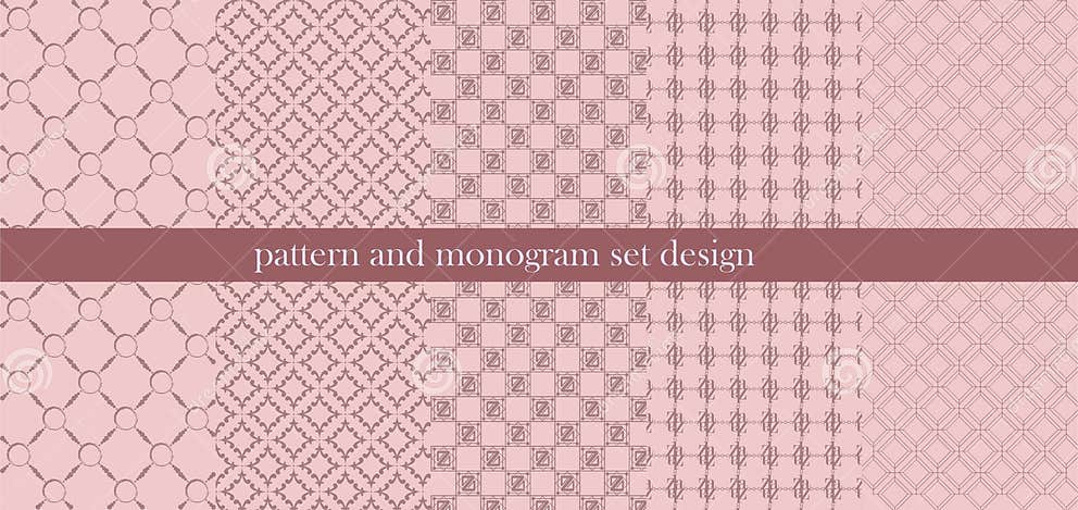 5 Seamless Patterns.Used for Print, Pattern, Fabric Stock Vector ...