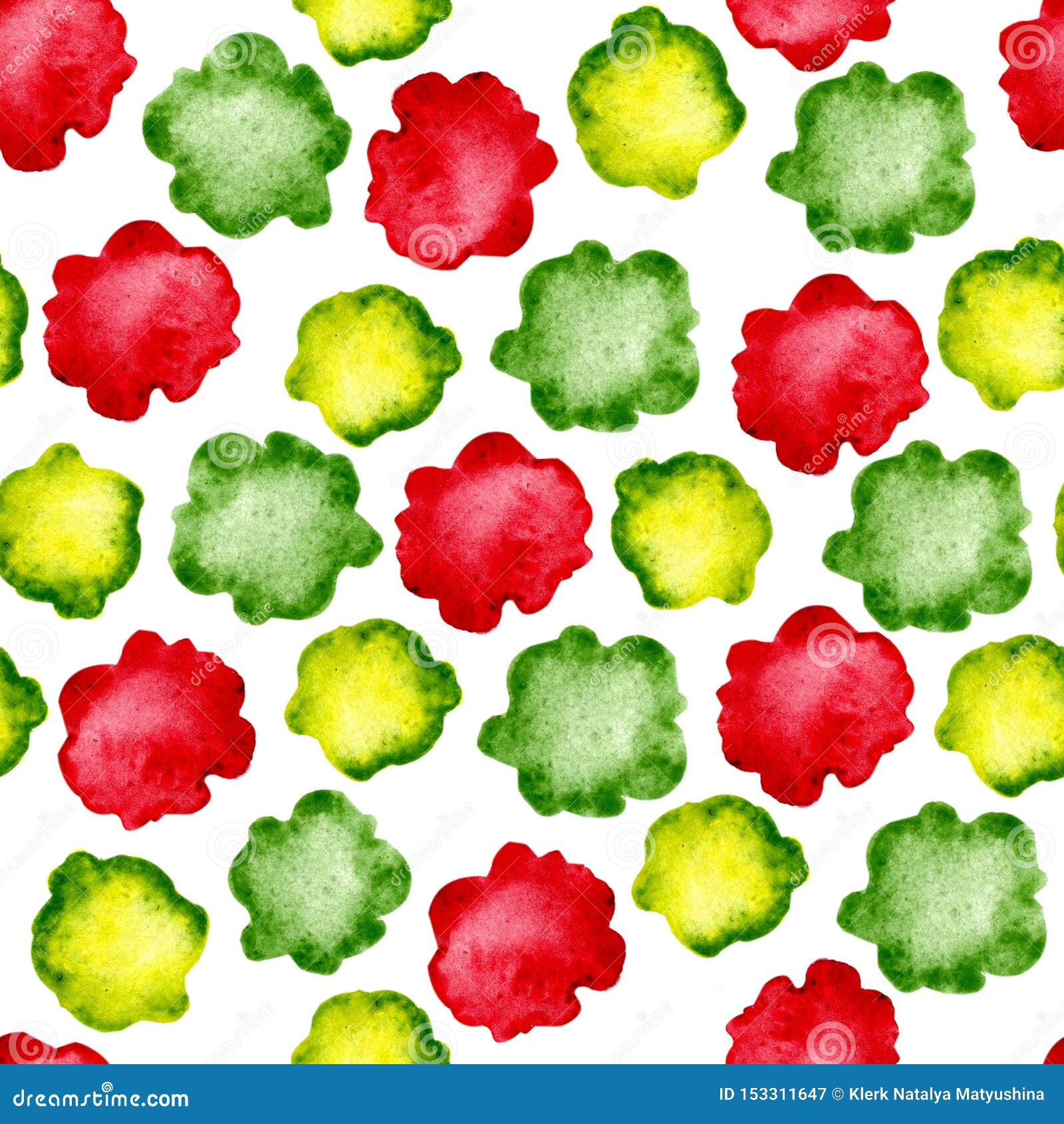 Seamless Patterns from Watercolor Stains and White Background with ...