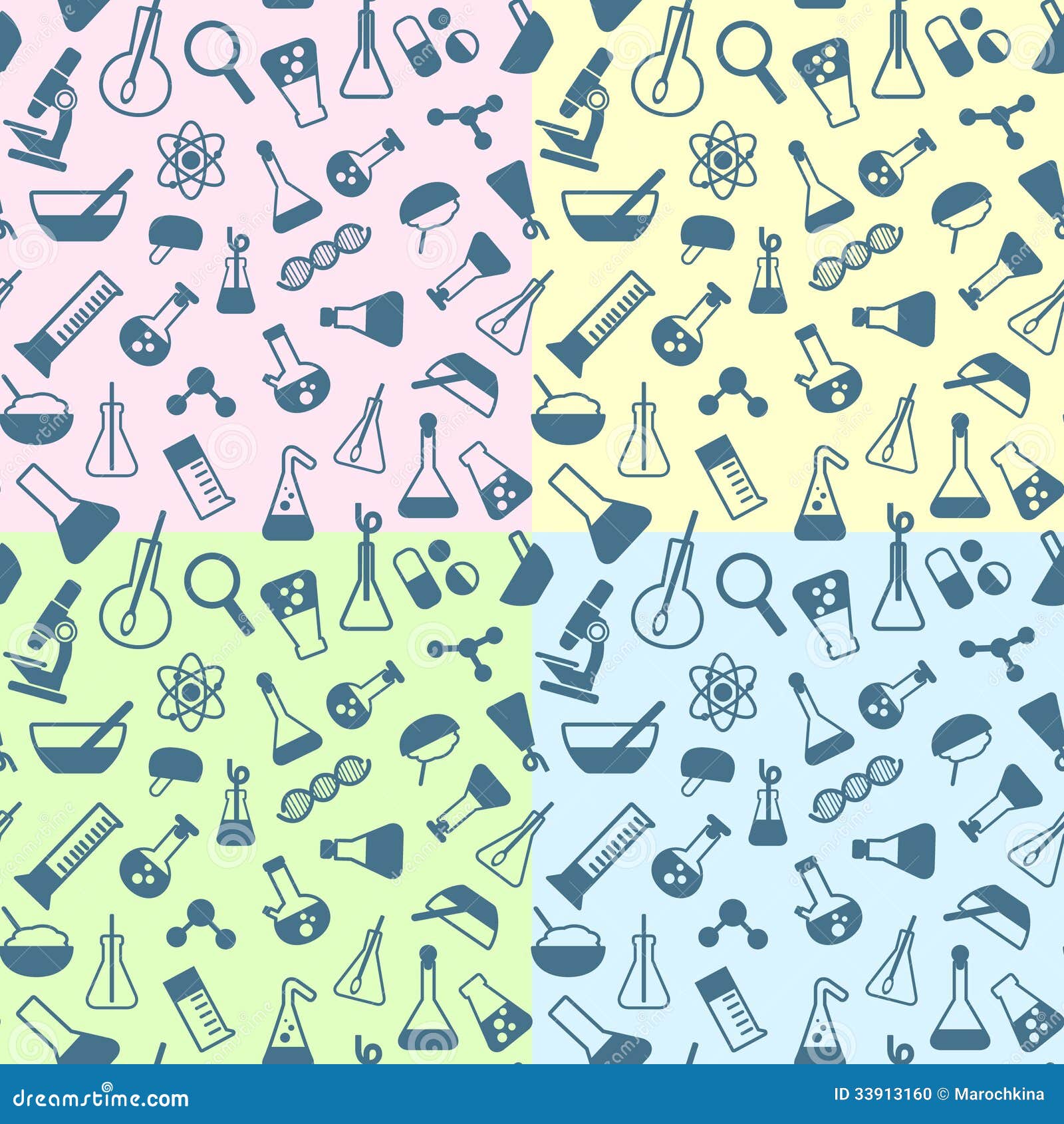 Seamless pattrn science stock illustration. Illustration of biology ...