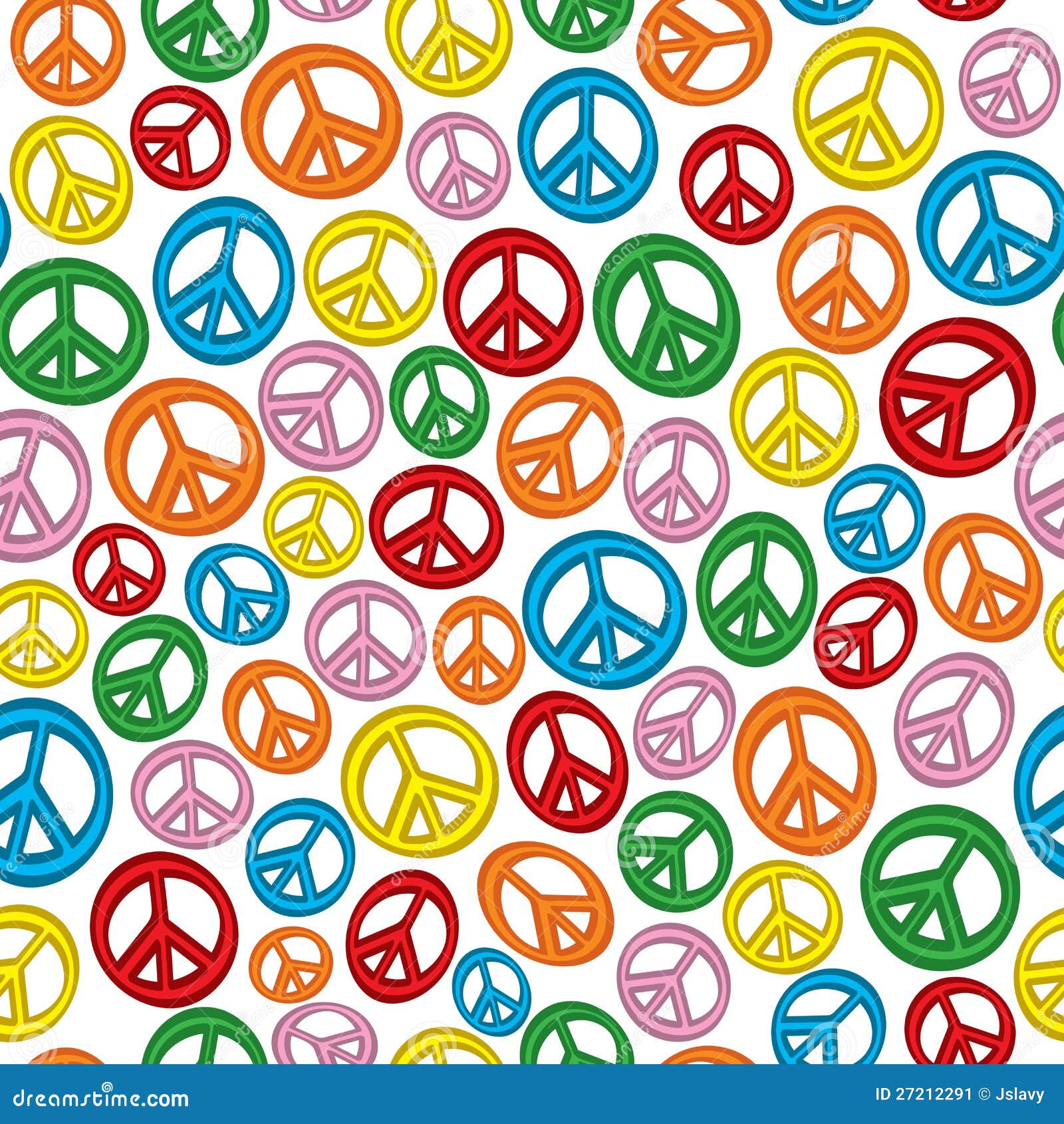 Seamless Peace Signs Stock Image - Image: 27212291