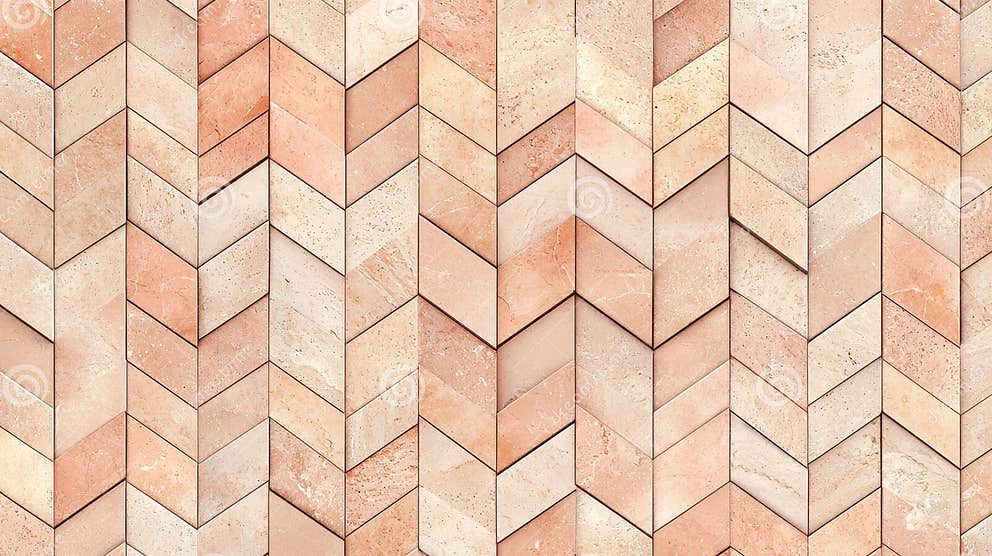 Peach Marble Tiles Herringbone Pattern Seamless Texture Background ...