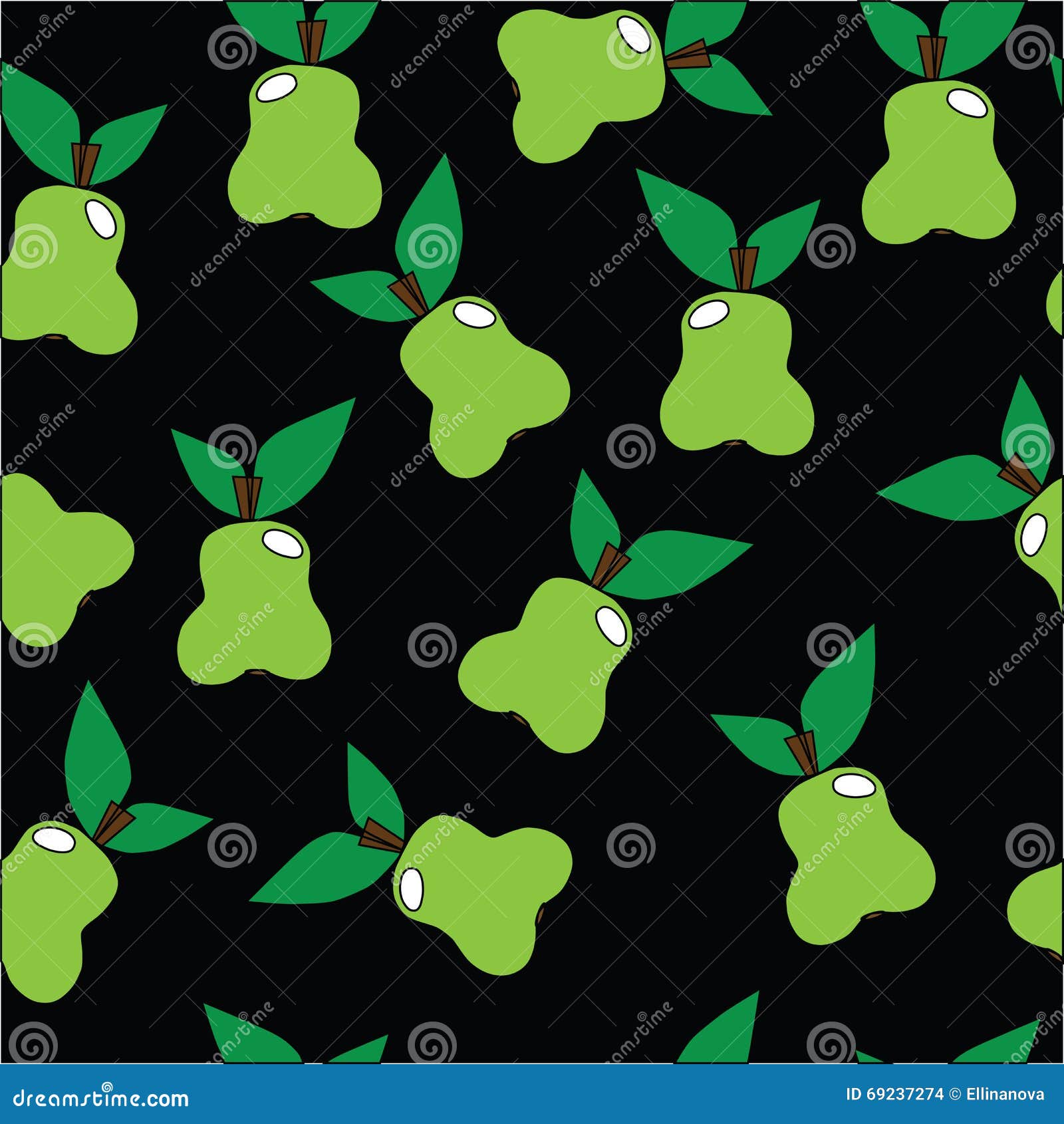 Seamless pear pattern stock vector. Illustration of card - 69237274