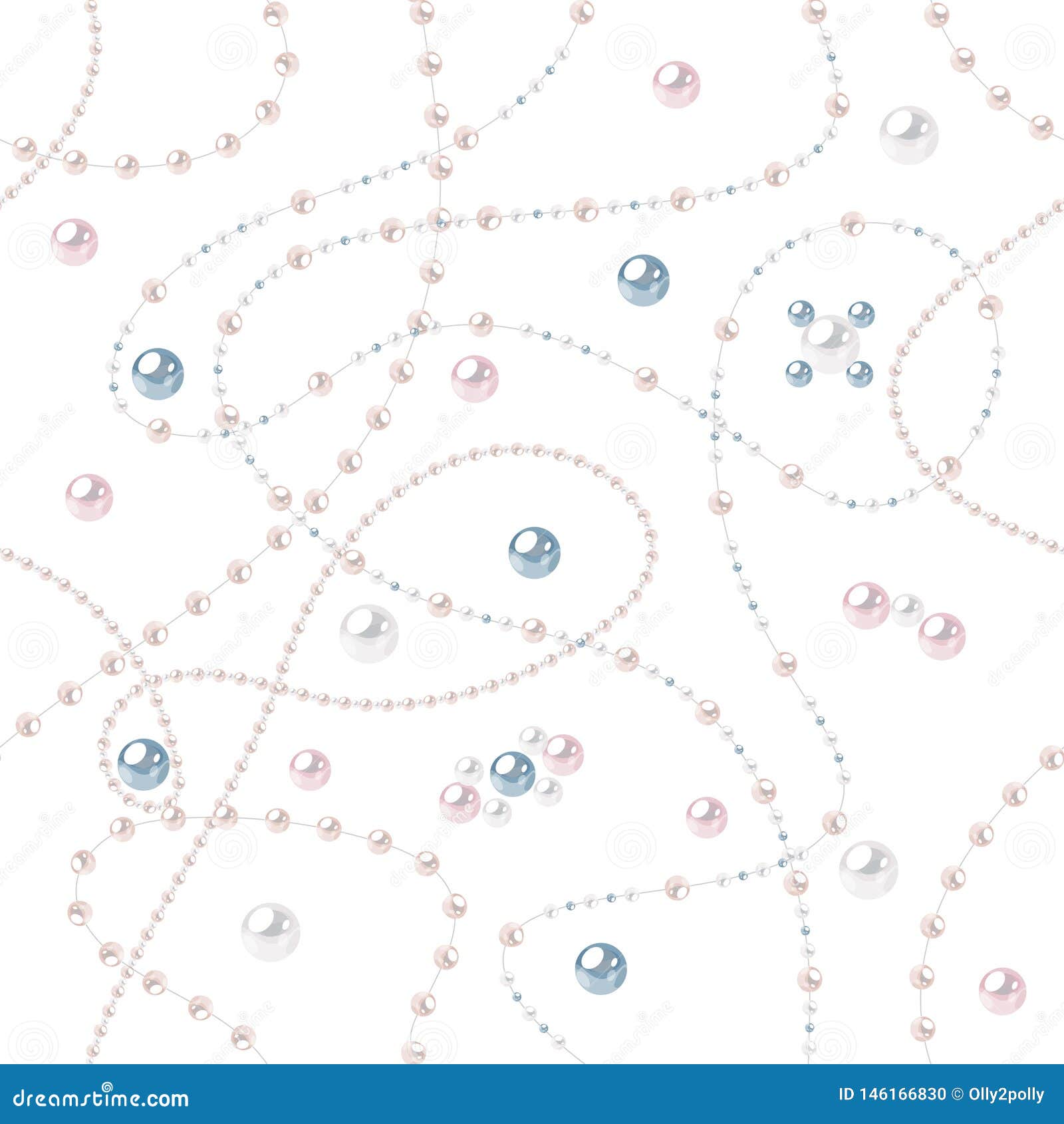 Seamless Pearl Background With Vertical Borders. Cartoon Vector ...