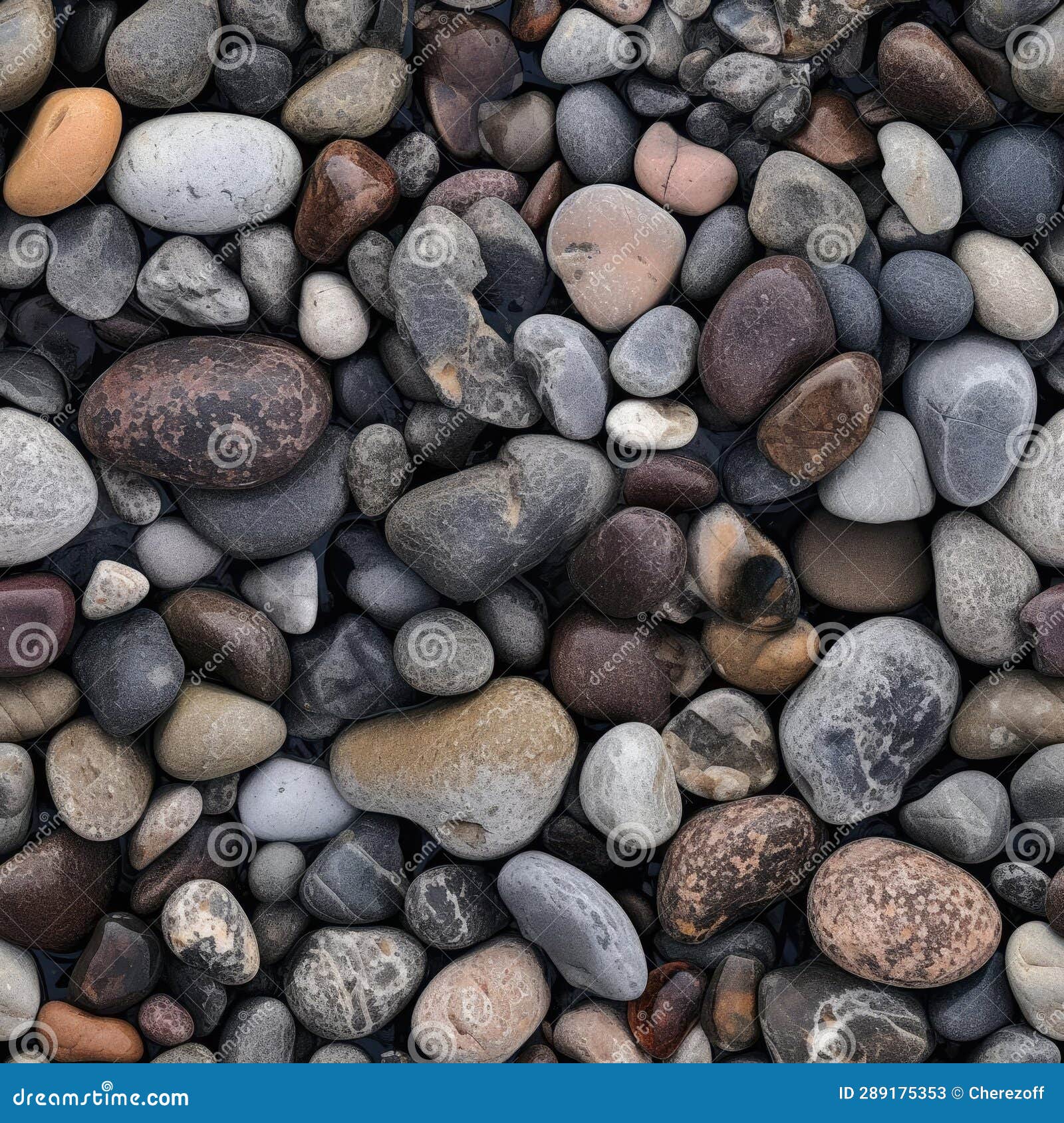 Seamless Pebble Beach Texture Stock Image - Image of coastline ...