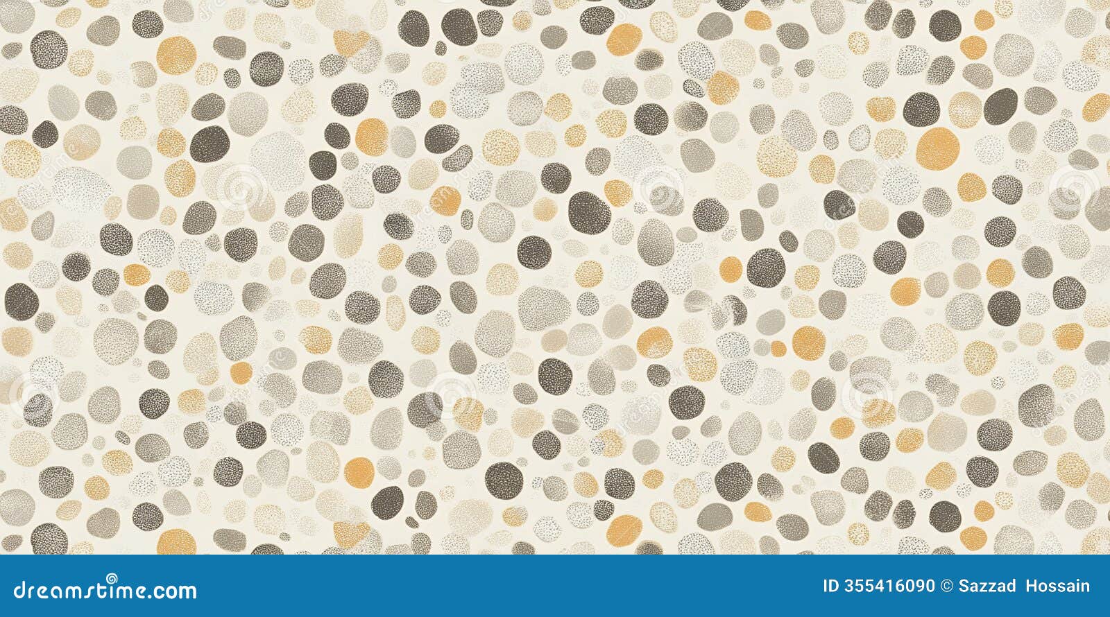 Seamless Pebble Pattern Beige Gray and Gold Stone Texture Design for ...