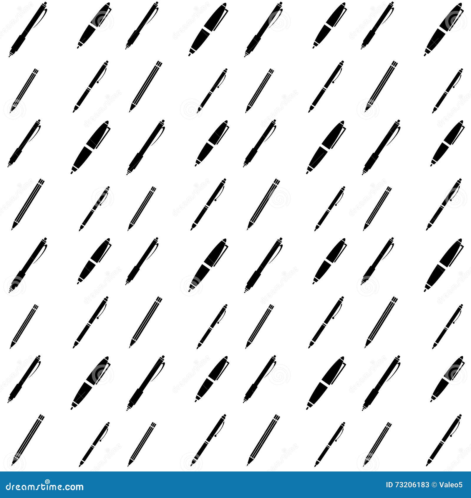 Seamless Pen Pattern. stock vector. Illustration of business - 73206183