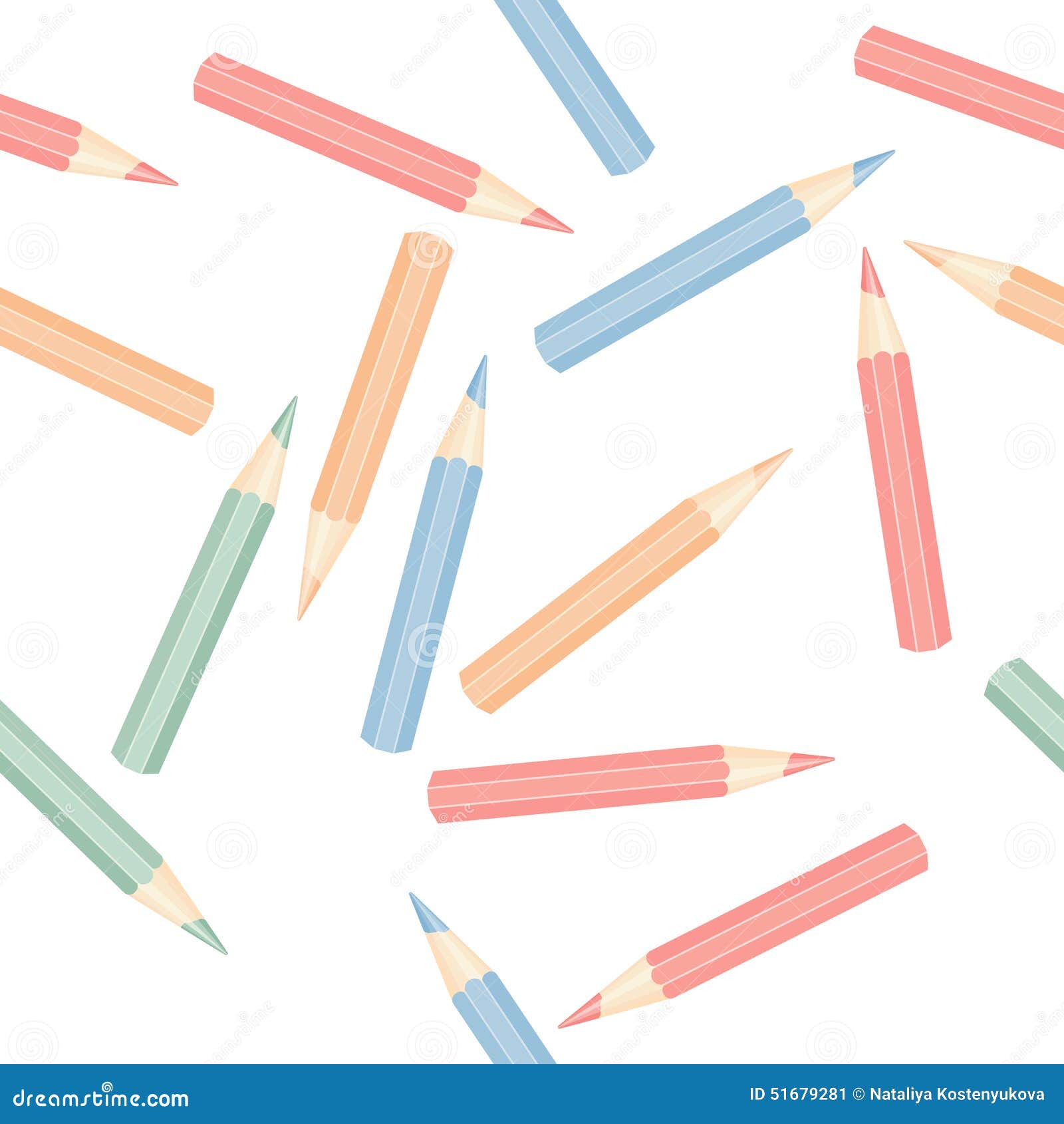 Seamless pencils stock vector. Illustration of texture - 51679281