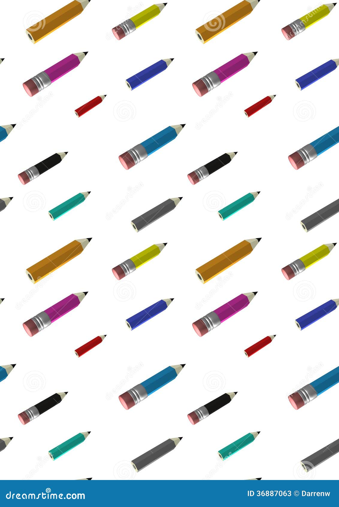 Seamless Pencils stock illustration. Illustration of colorful - 36887063
