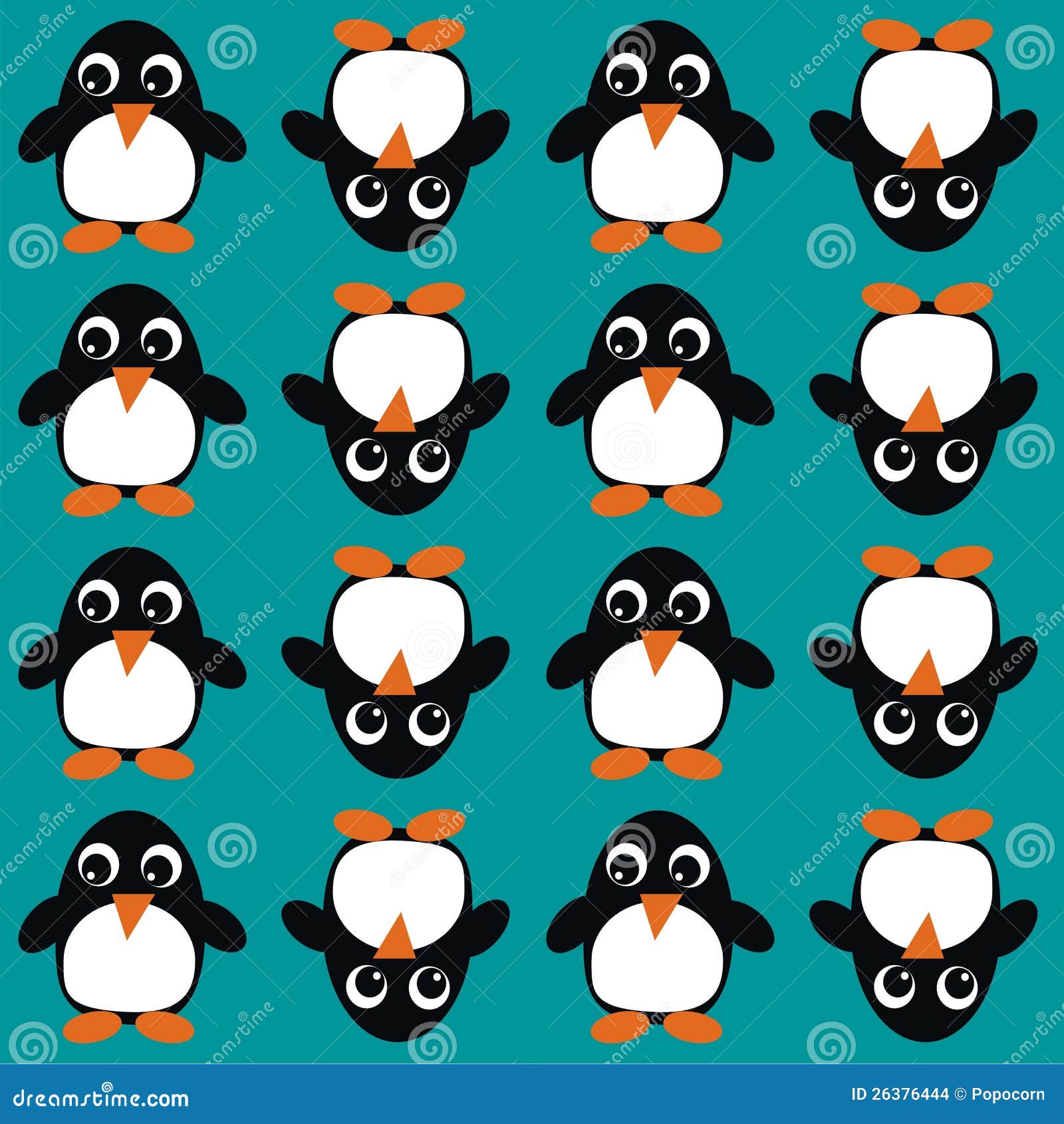 Seamless Penguin Pattern Stock Images - Image: 26376444