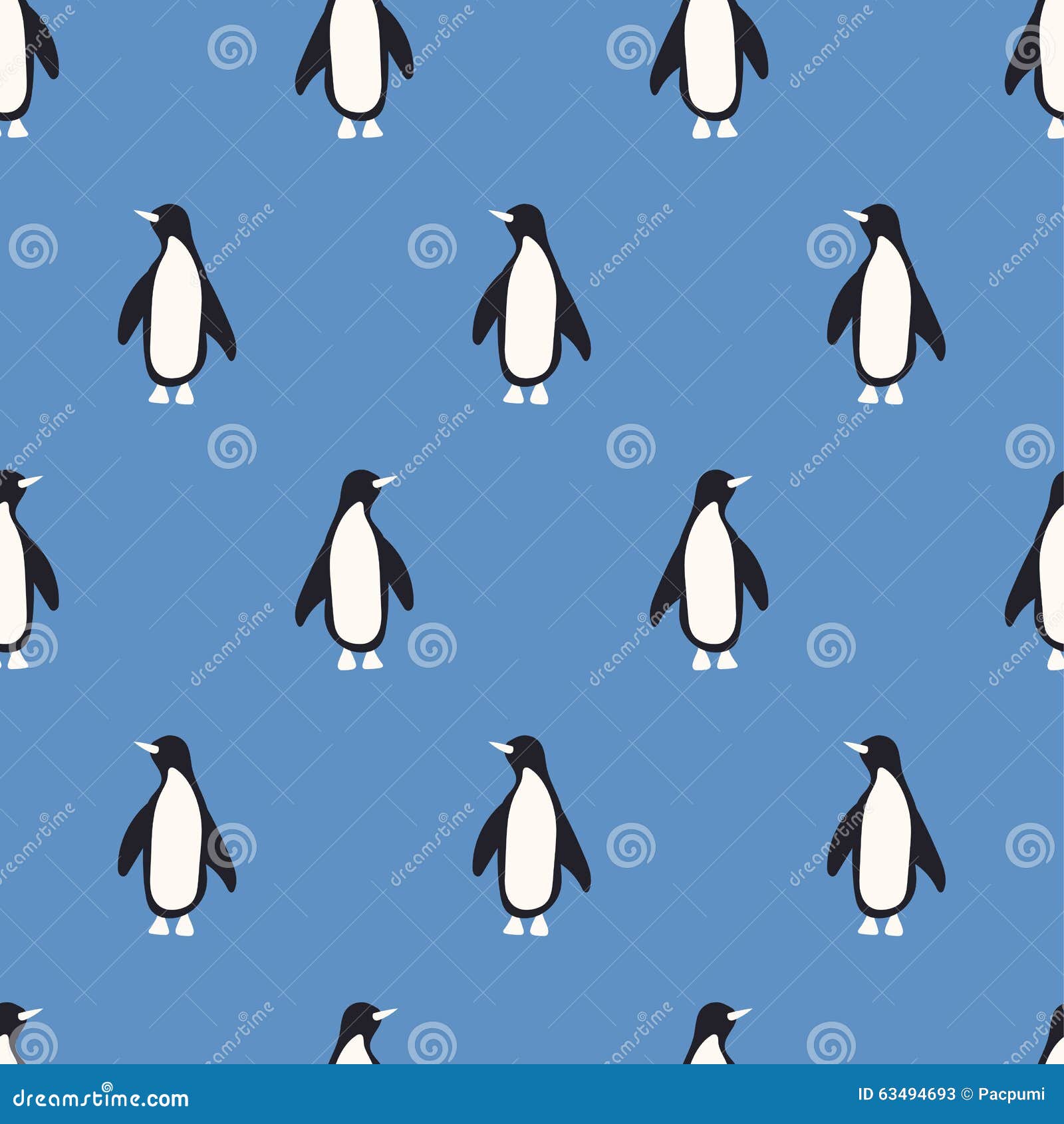 Seamless penguin pattern stock illustration. Illustration of backdrop ...