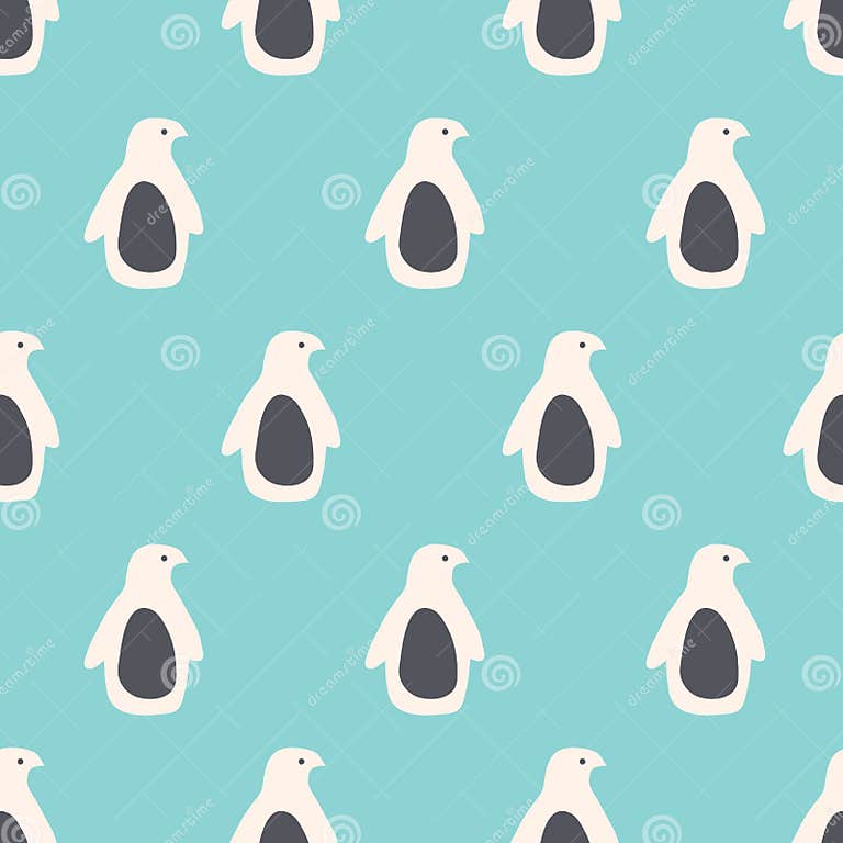 Seamless penguin pattern stock illustration. Illustration of abstract ...