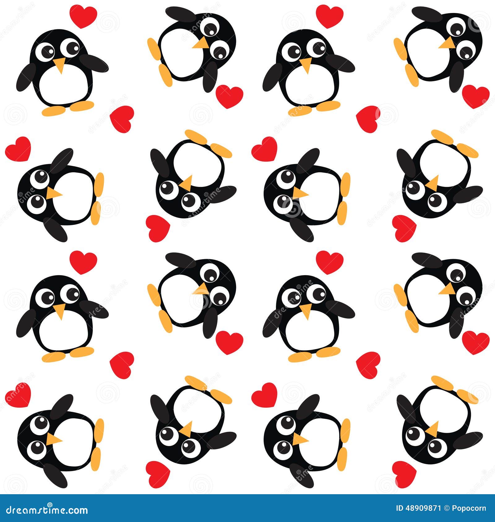 Seamless Penguin Pattern Background Stock Vector - Illustration of decorative, symbol: 48909871