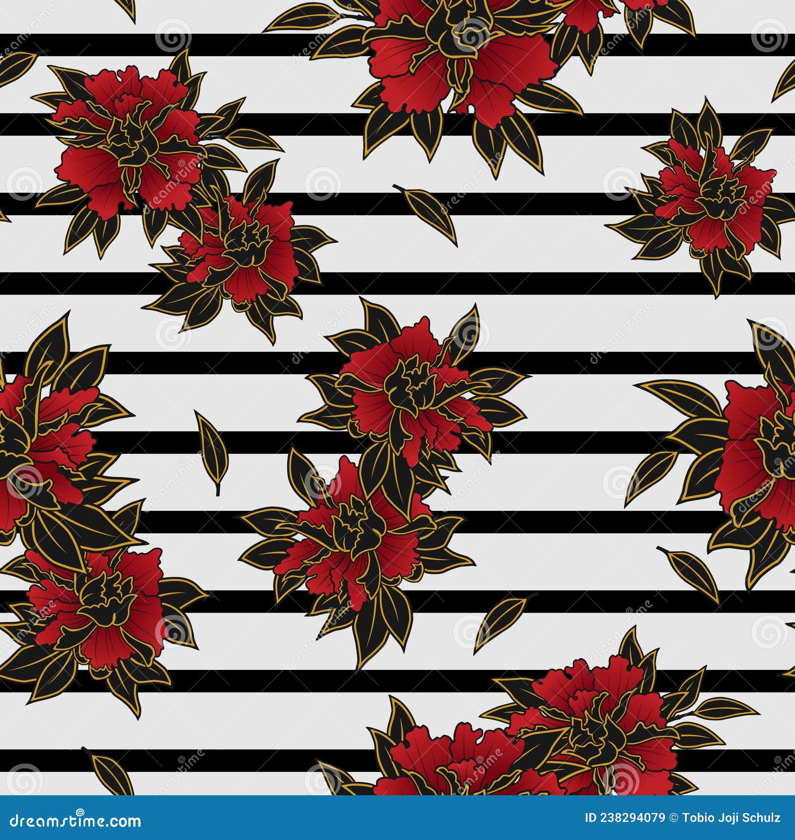 Seamless Peony Flower Pattern Stock Vector - Illustration of wallpaper ...