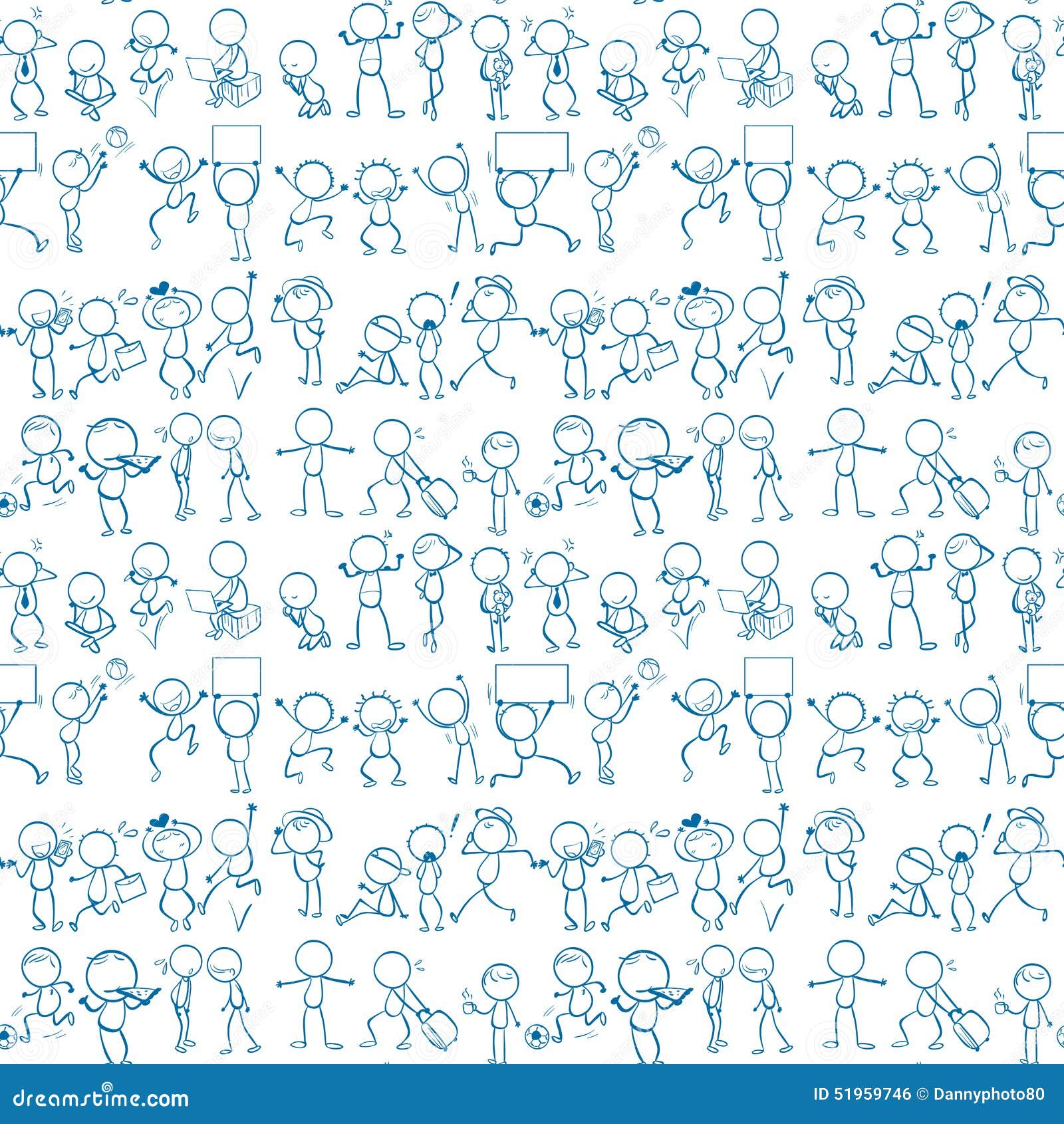 Doodles People Icons Portraits Avatars Abstract Faces Cartoon Vector ...