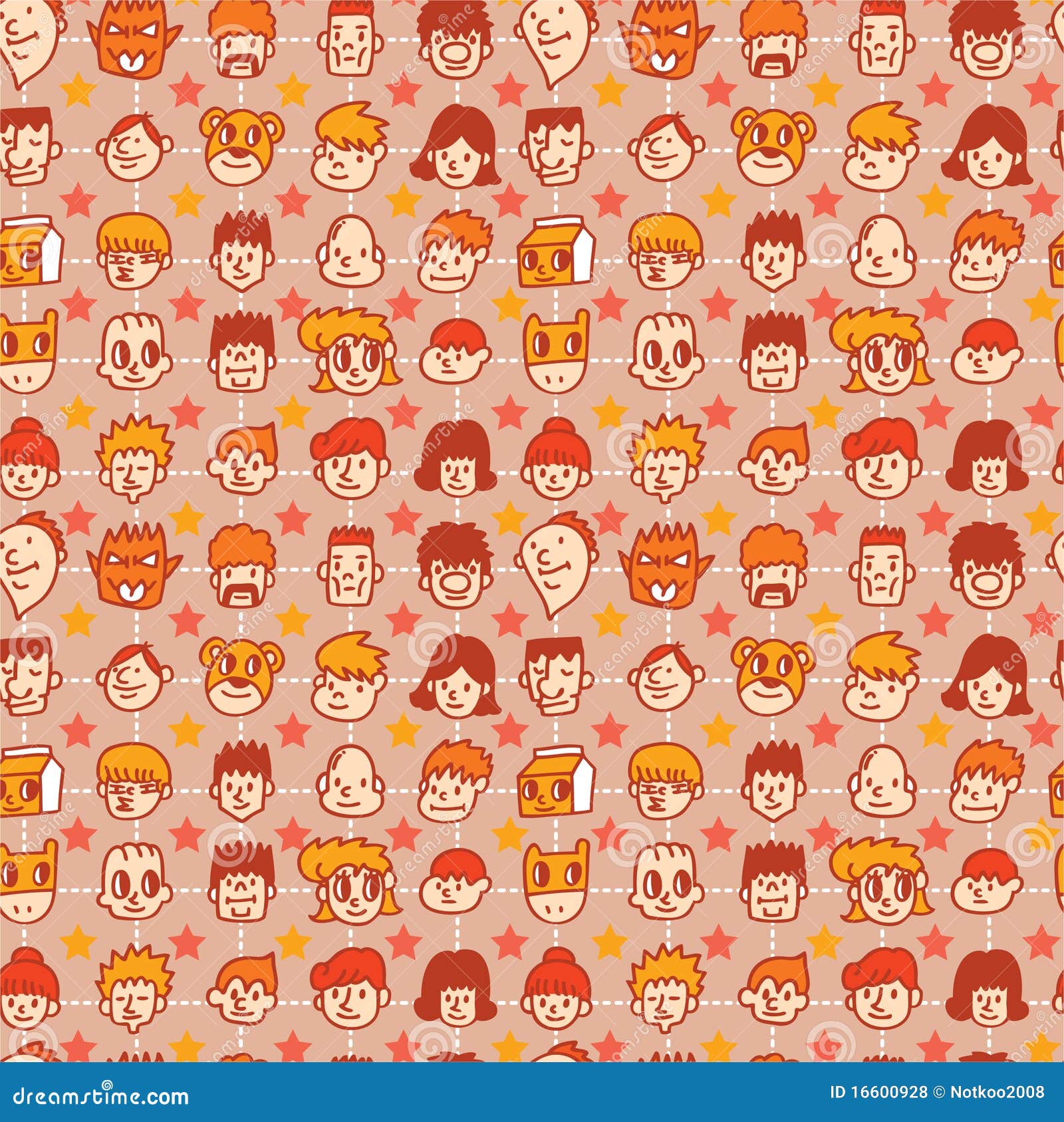 Seamless people pattern stock vector. Illustration of relation - 16600928