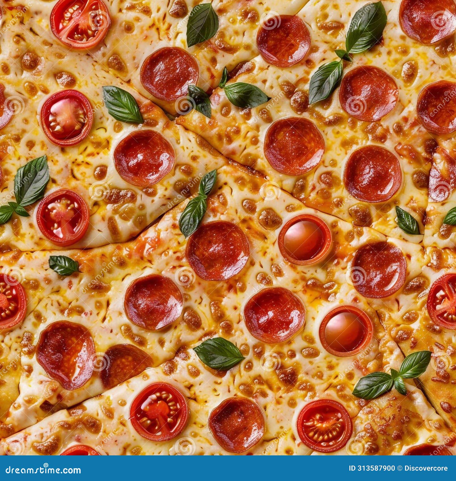 Seamless Pepperoni Pizza Pattern Stock Photo - Image of pepperoni ...