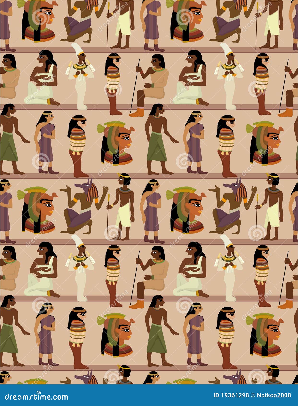 Seamless pharaoh pattern stock vector. Illustration of headdress - 19361298