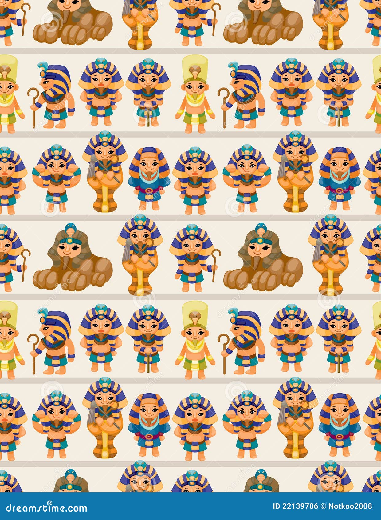 Seamless pharaoh pattern stock vector. Illustration of beautiful - 22139706