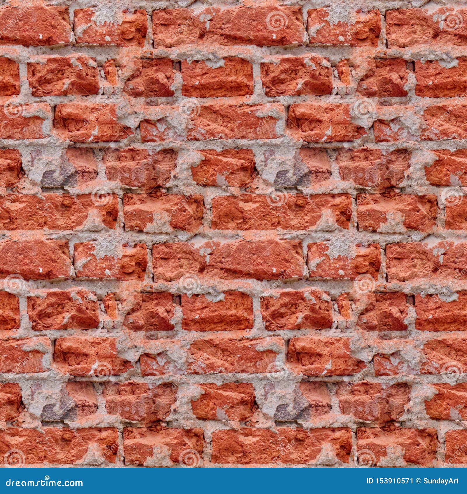 Broken Brick Wall Texture Seamless