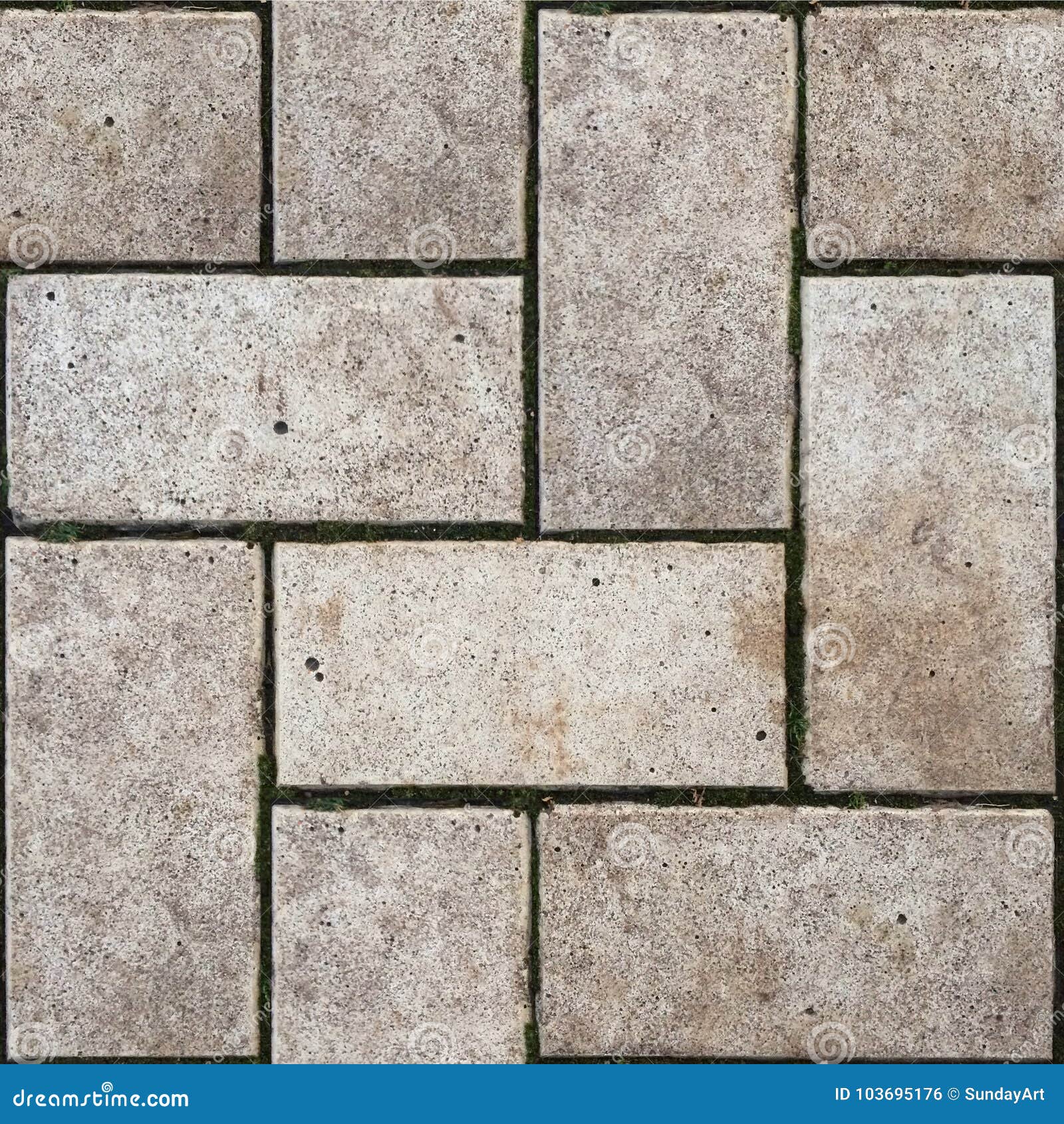 Seamless Photo Texture of Concrete Walkway Bricks Stock Photo - Image ...