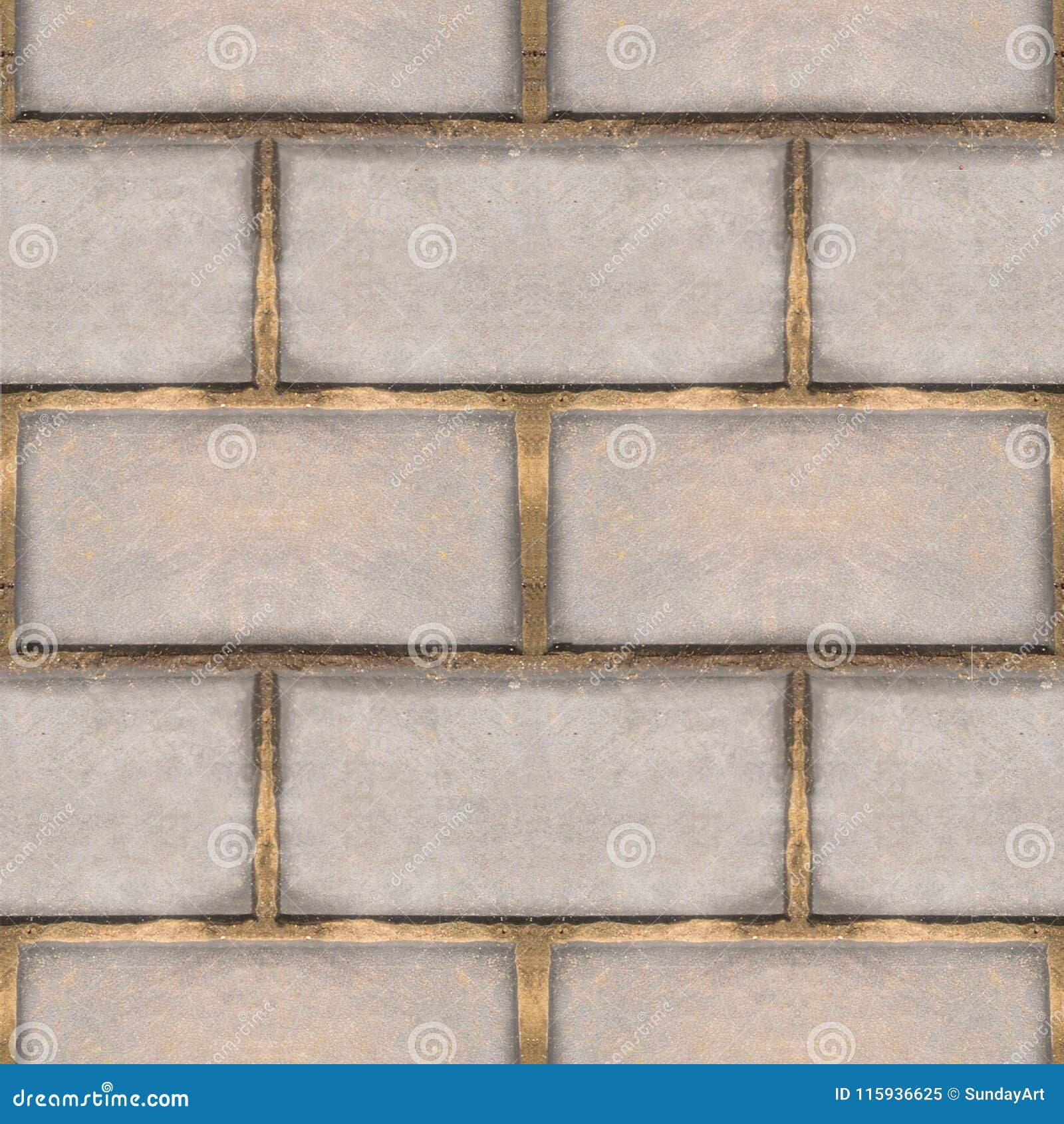 Seamless Photo Texture of Concrete Walkway Bricks Stock Image - Image ...