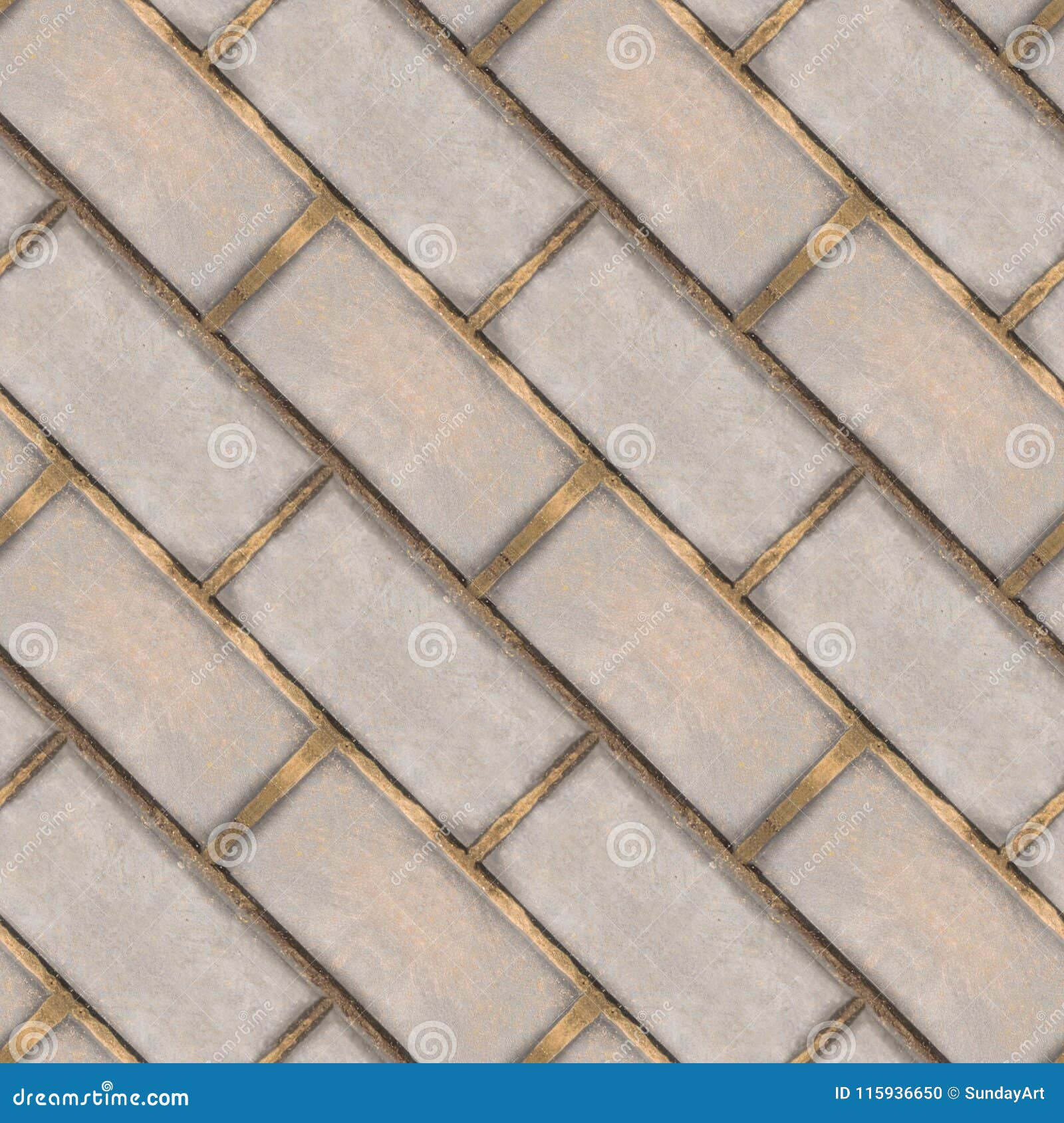 Seamless Photo Texture of Concrete Walkway Bricks Stock Photo - Image ...