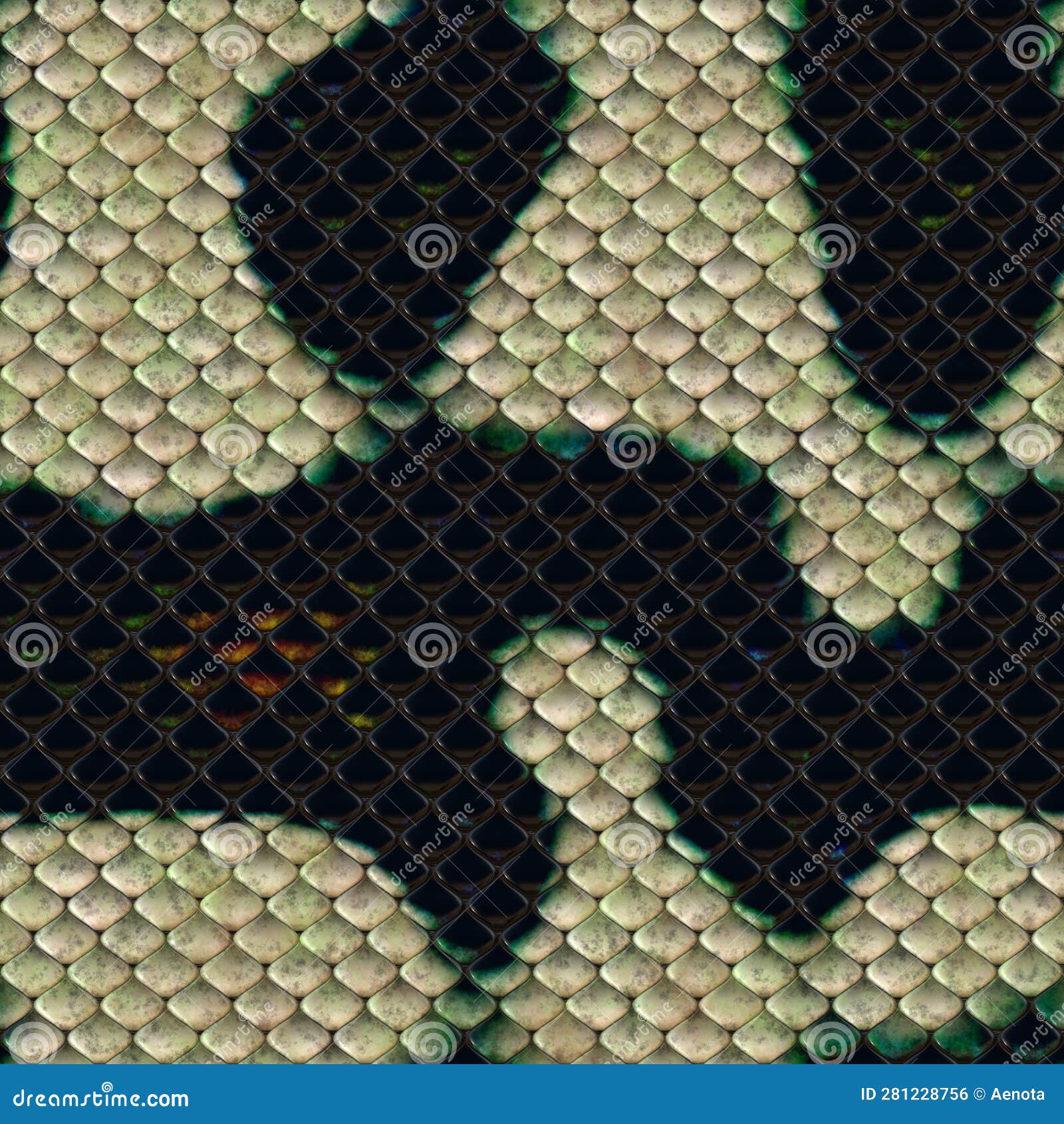 Seamless Piece of Snake Leather Stock Illustration - Illustration of ...