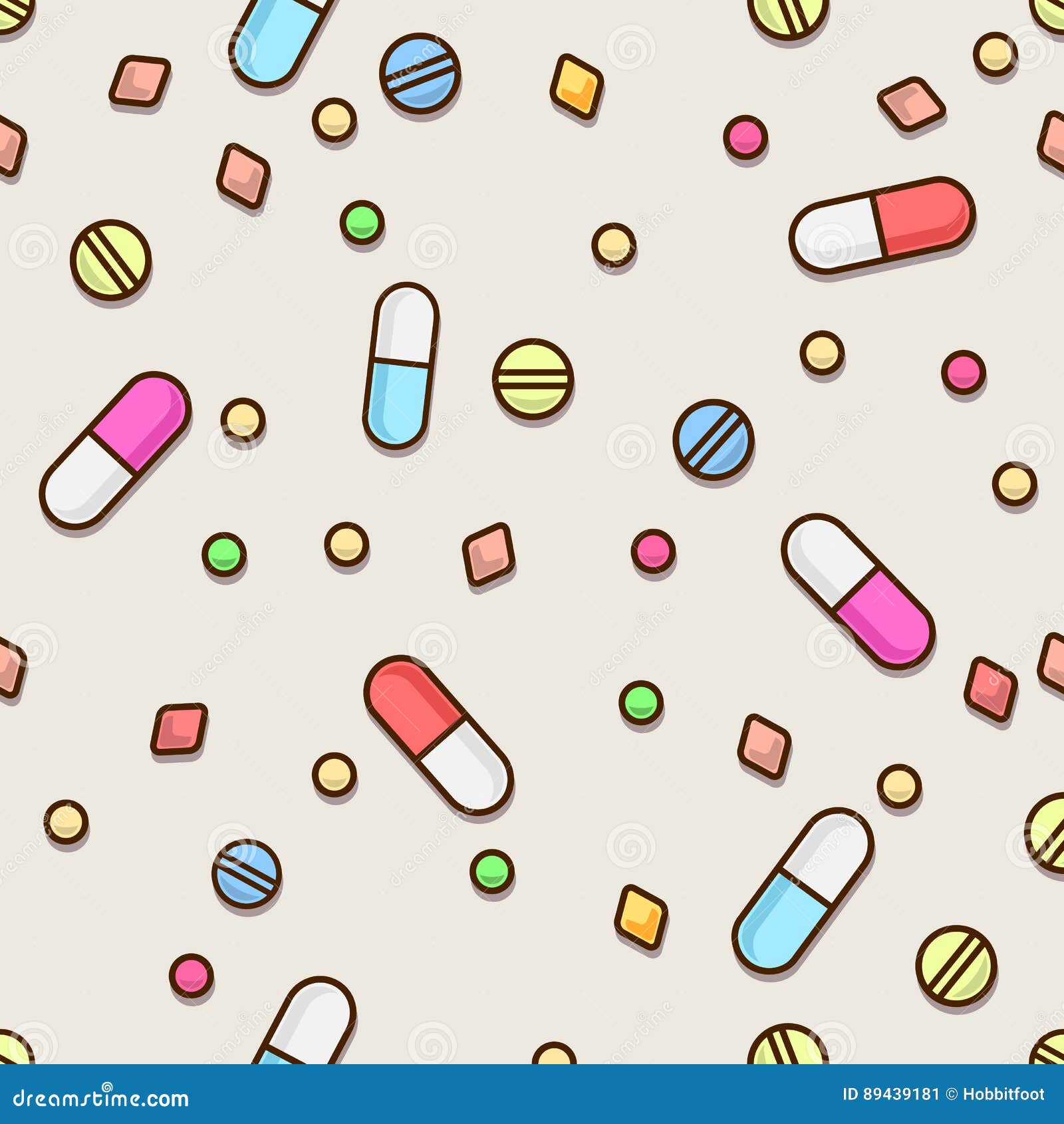 Seamless Pills Pattern. Medical Concept. Stock Vector - Illustration of ...