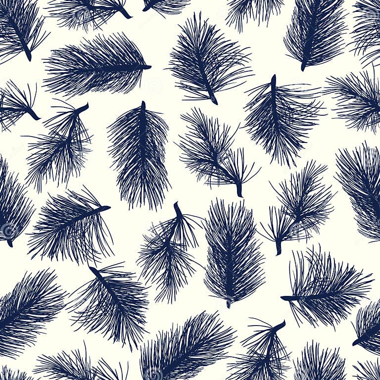 Seamless Pine-tree Background Pattern Stock Vector - Illustration of ...
