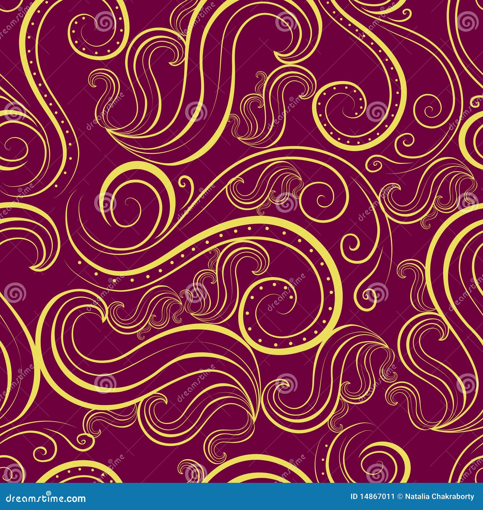 Seamless Pink Abstract Twirl Pattern Stock Vector - Illustration of ...