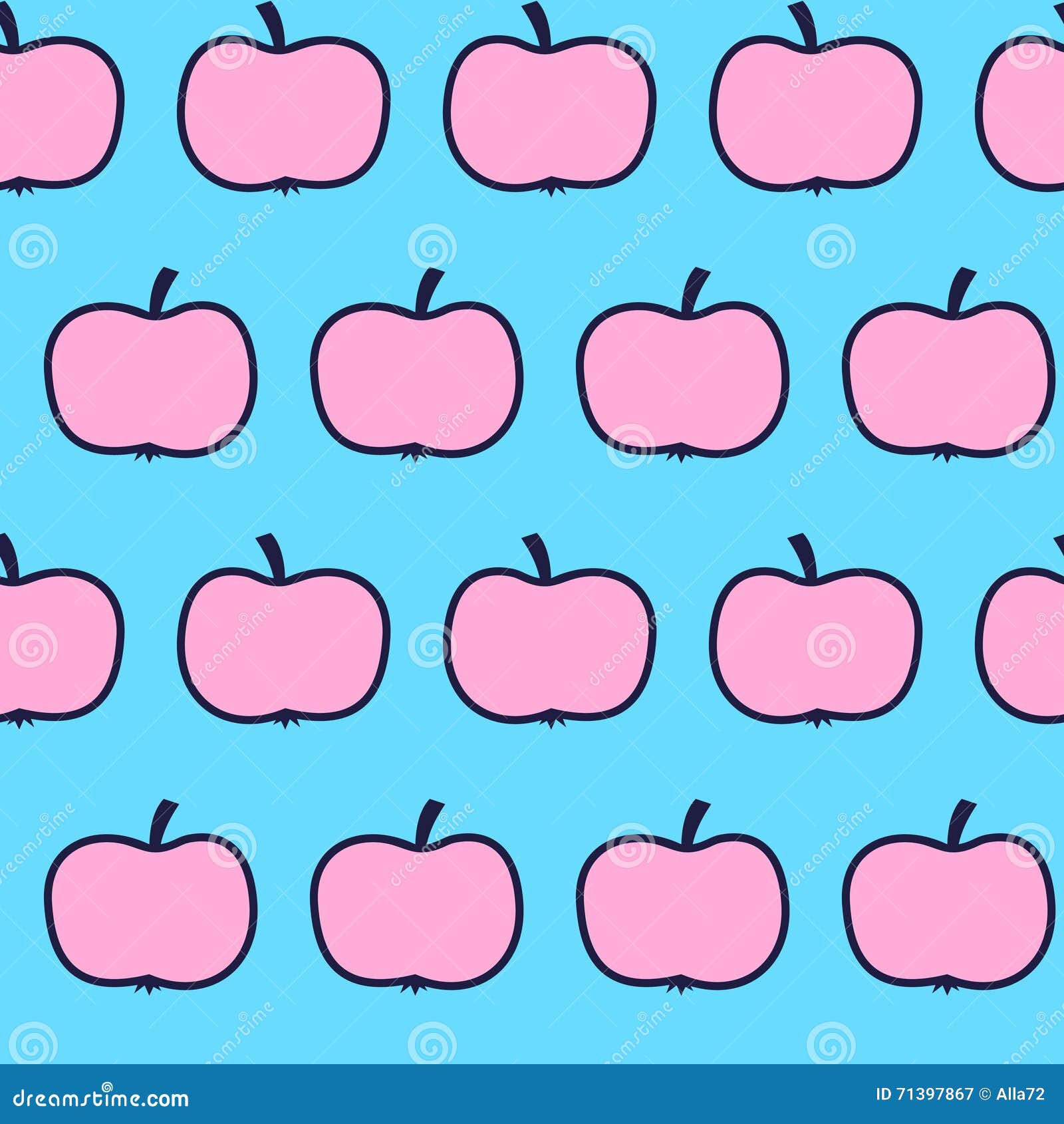 Pink Apples Floating On Blue Pastel Background. Minimal Style. Stock ...