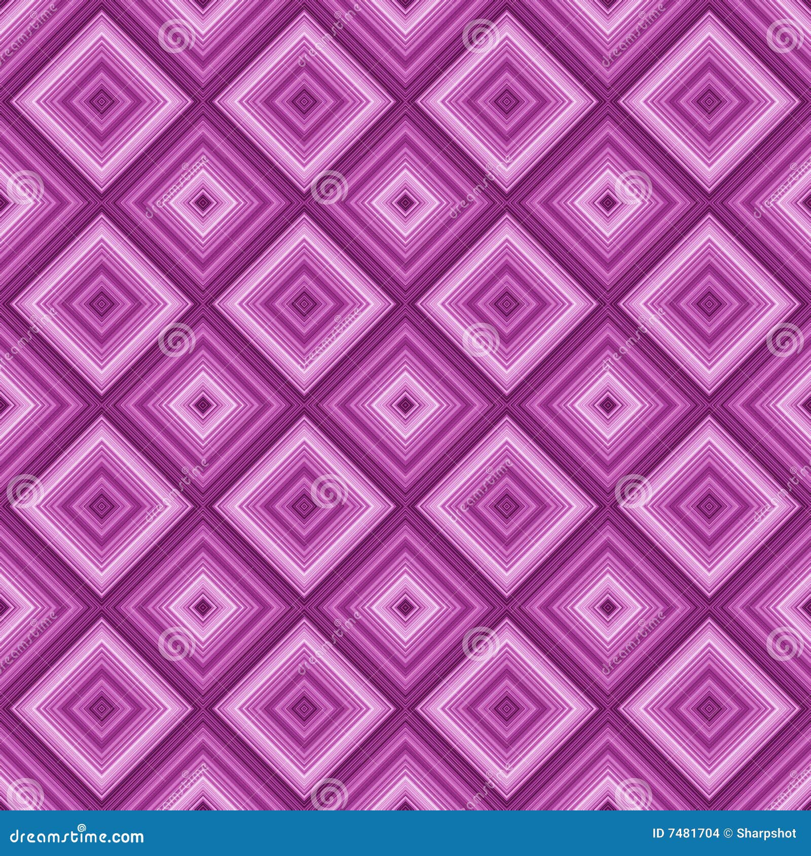Seamless Pink Color Diamond Pattern Background. Stock Illustration ...