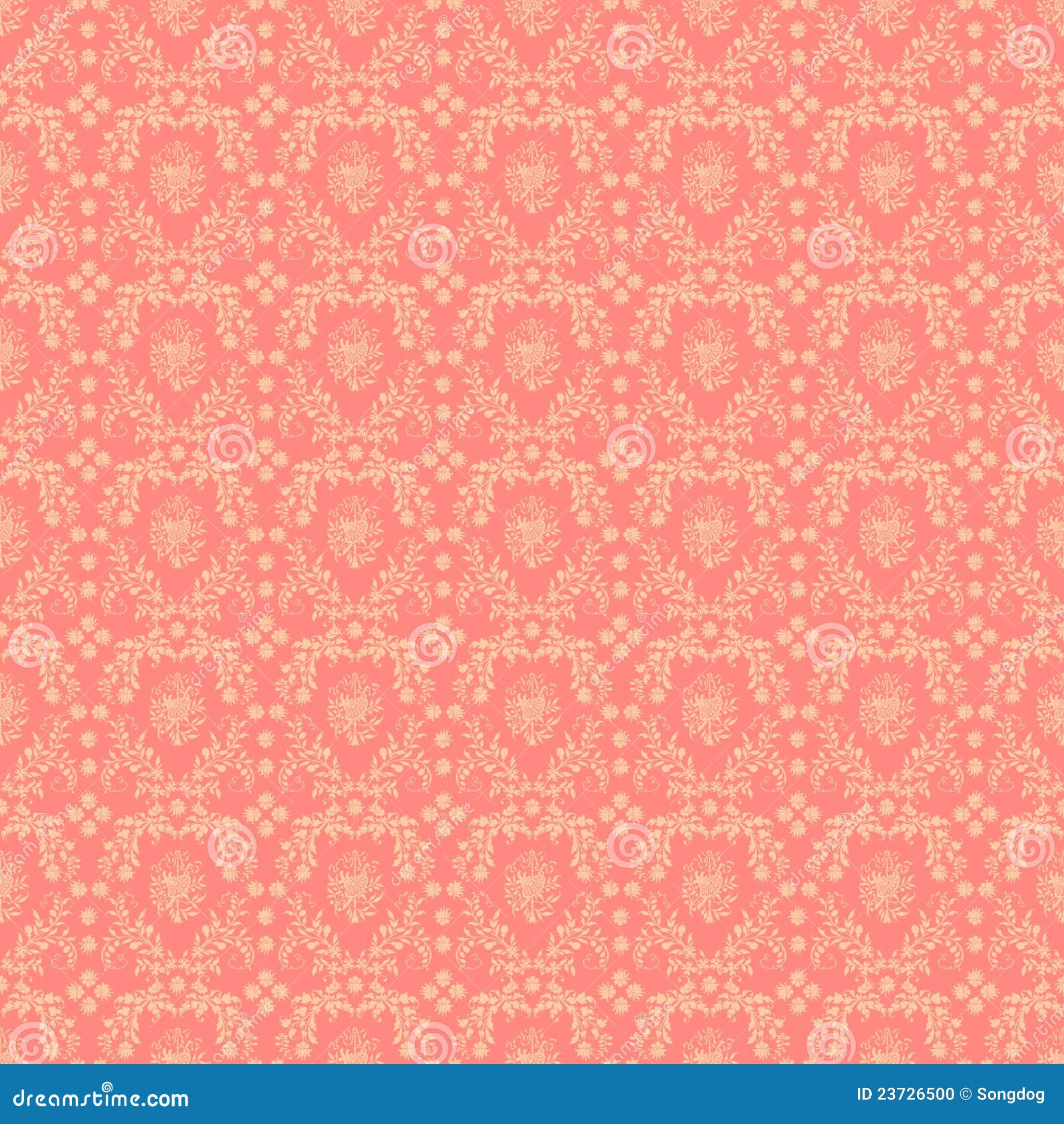 Seamless Pink Damask Background Stock Illustration - Illustration of ...