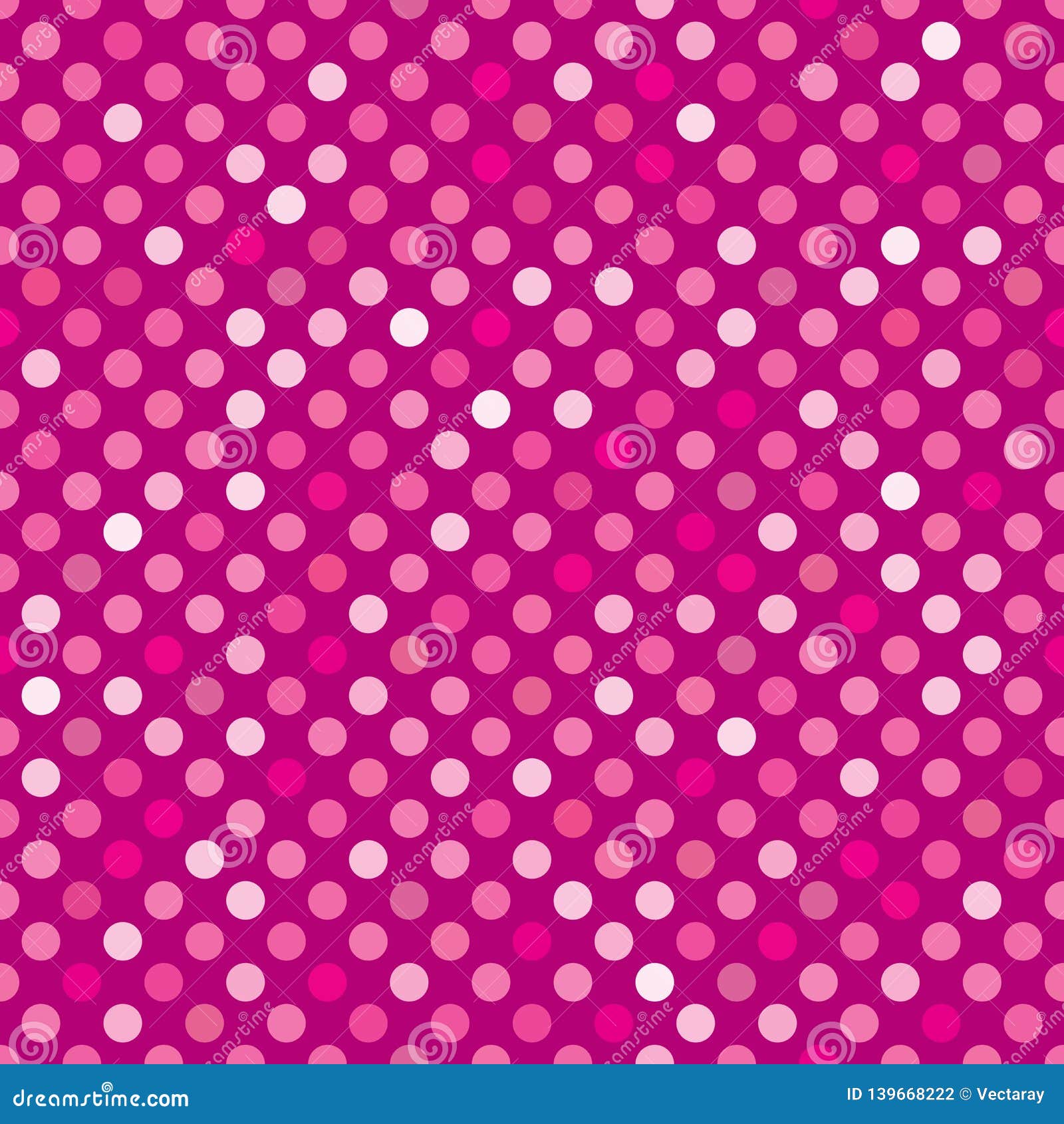 Seamless Pink Dot Pattern Background Stock Illustration - Illustration ...