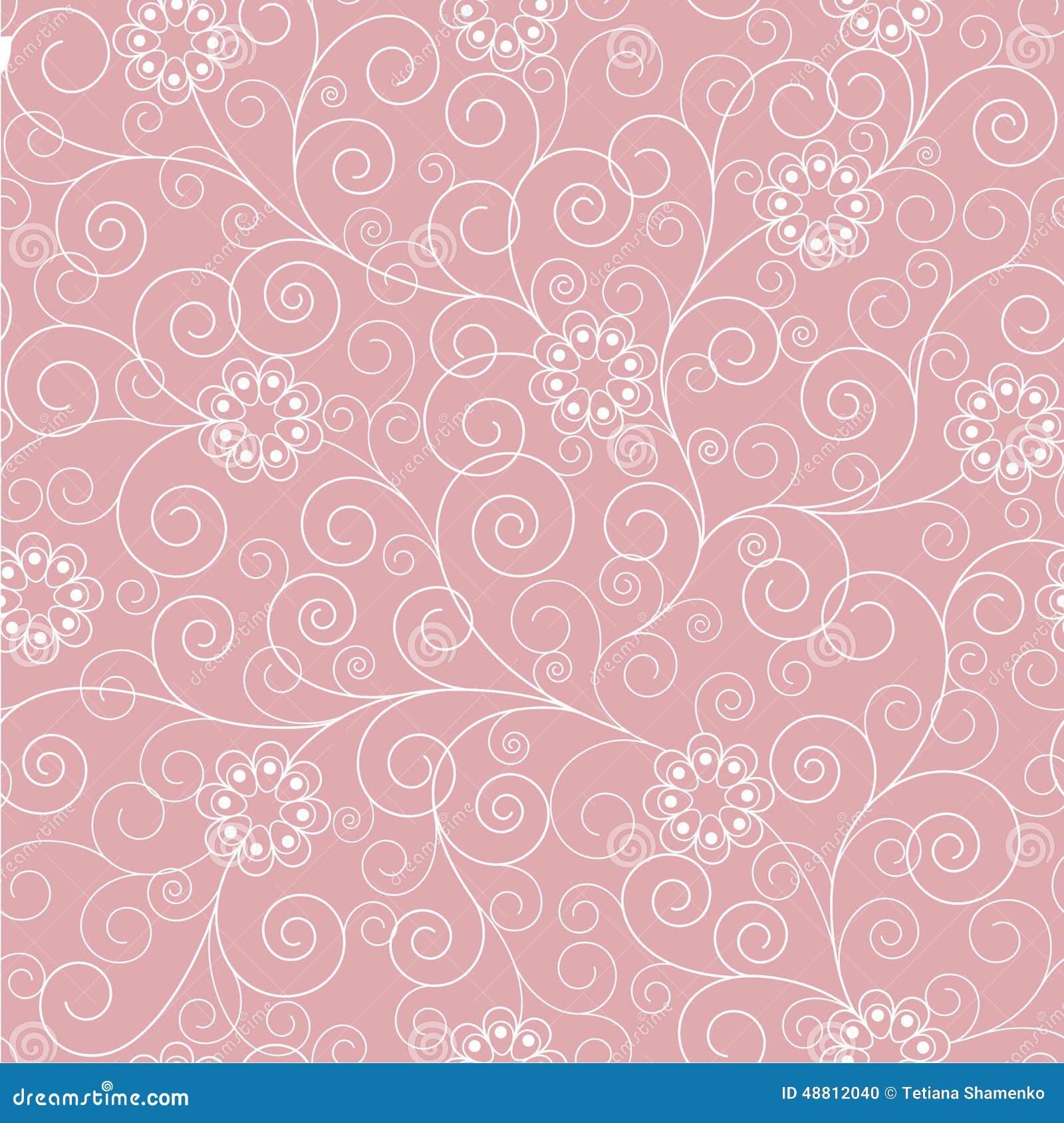 Seamless Pink Floral Background Stock Vector - Illustration of romantic ...