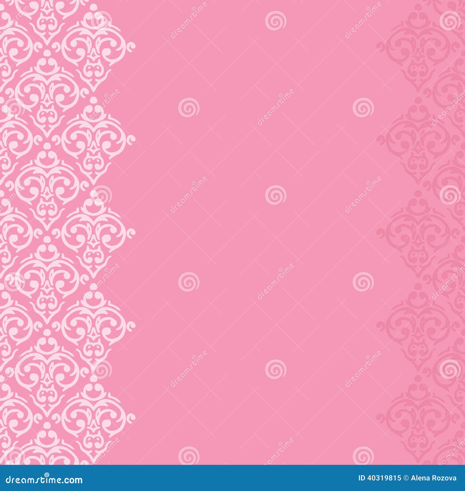 Seamless pink frame/border stock vector. Illustration of fabric - 40319815