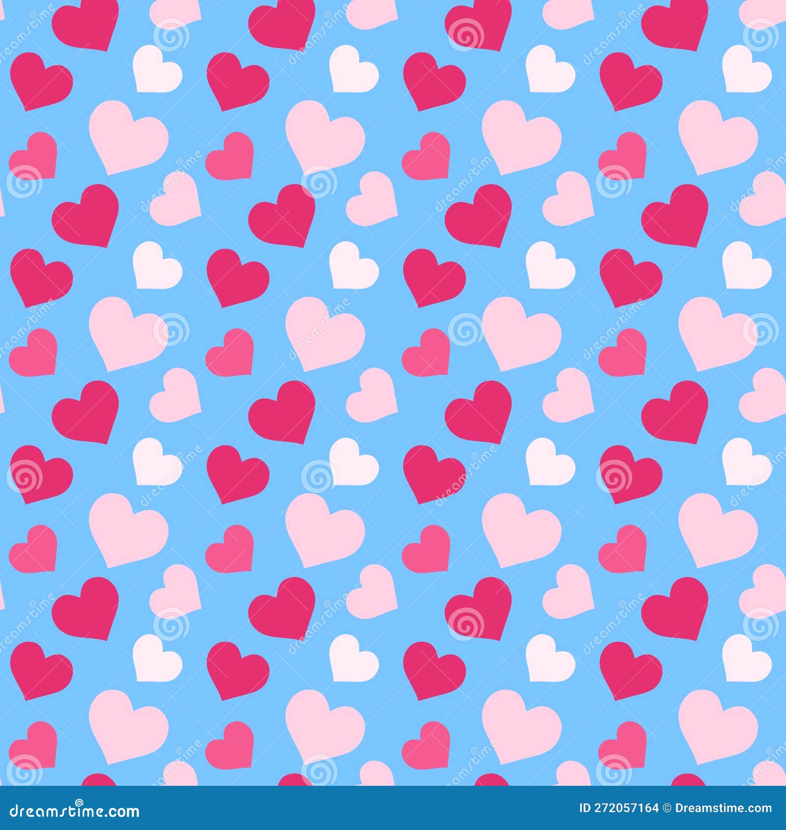 Seamless Pink Heart Pattern. Stock Vector - Illustration of white ...