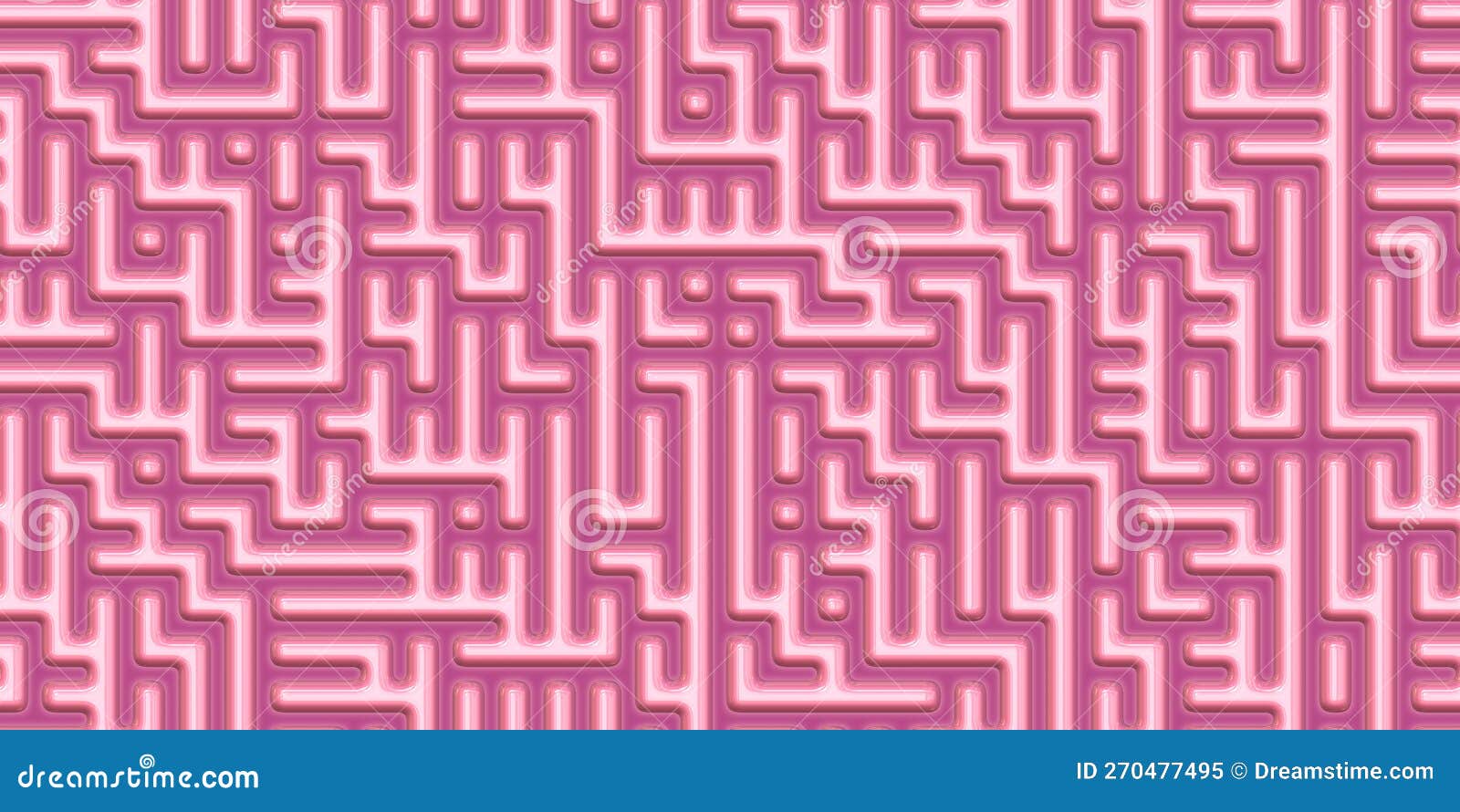 Seamless Pink Labyrinth Pattern Background Texture Stock Illustration ...