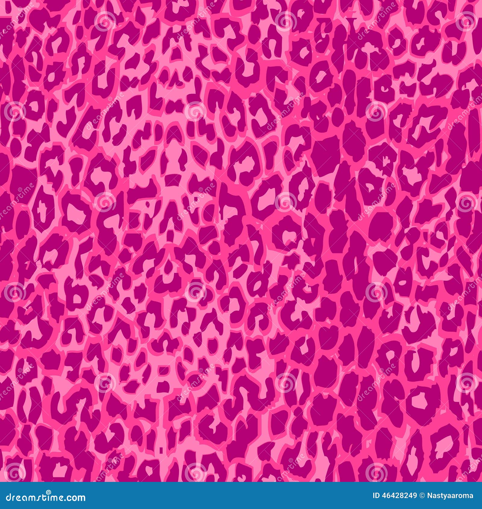 Seamless Pink Leopard Texture Pattern. Stock Vector - Illustration of ...