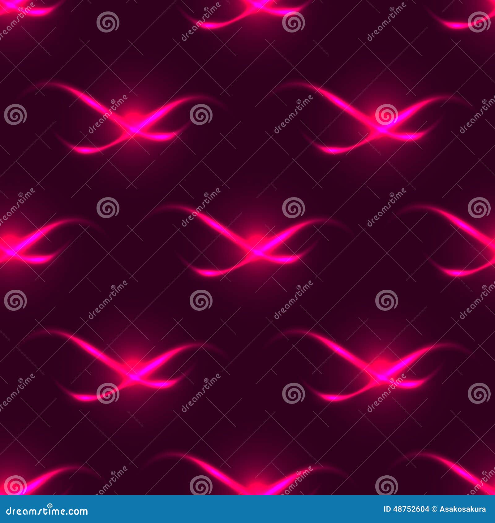 Seamless Pink Neon or Plasma Glowing Light Effects Stock Vector ...
