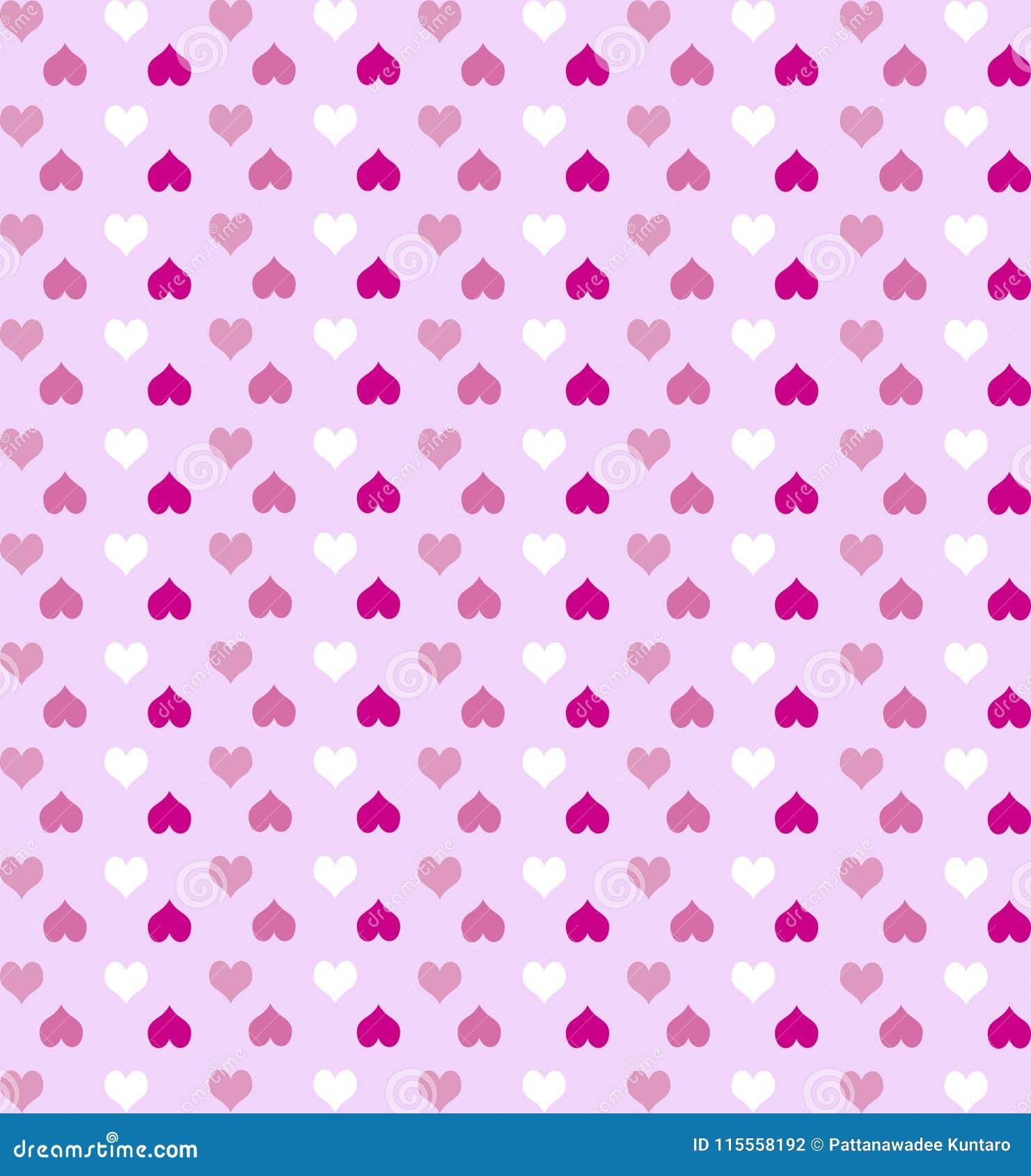 Seamless Pink Pastel Tone of Heart Shape on Pink Background Stock ...